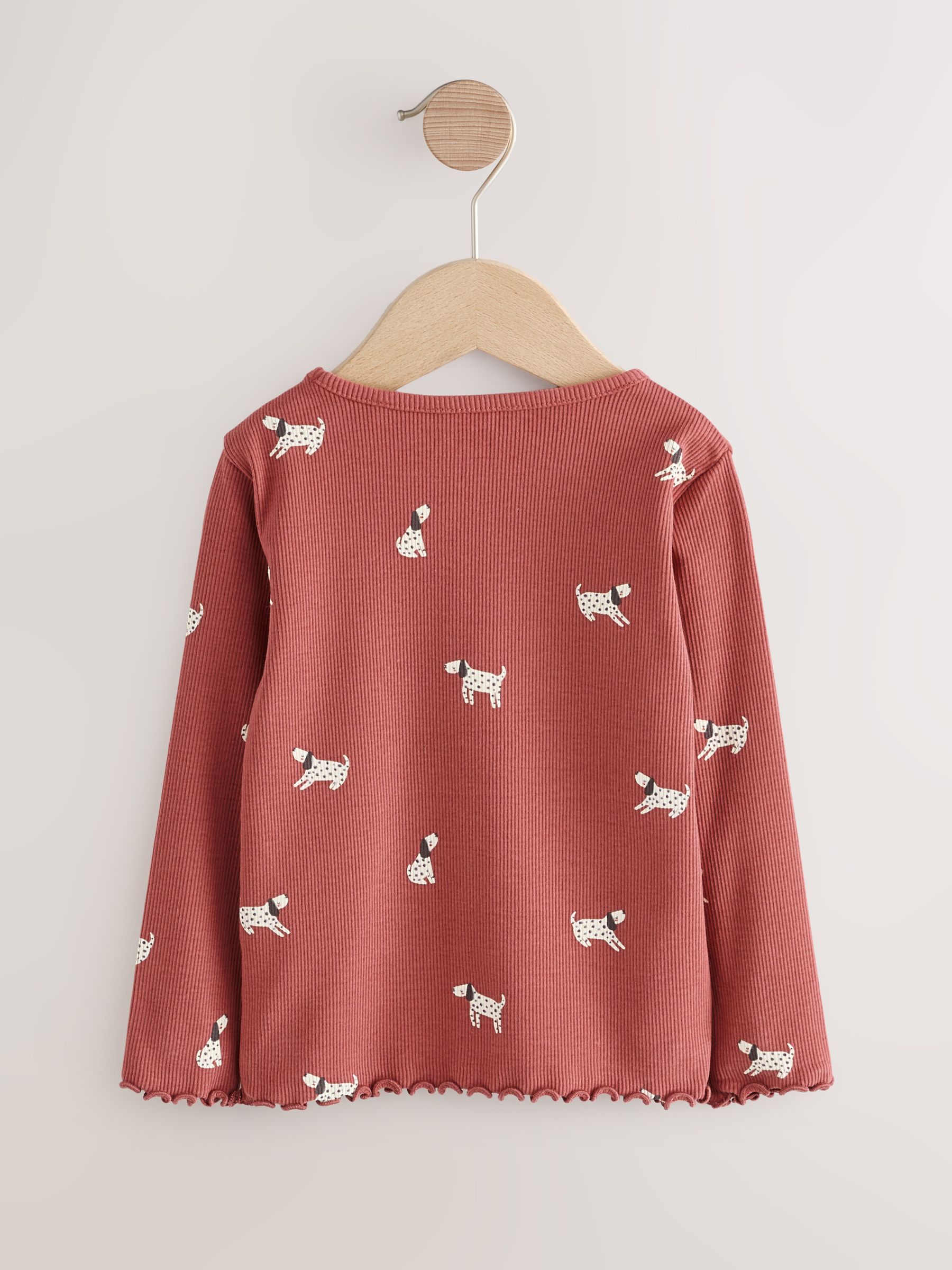 Buy Red Dog - Rib Long Sleeve T-Shirt (3mths-7yrs) from Next Japan