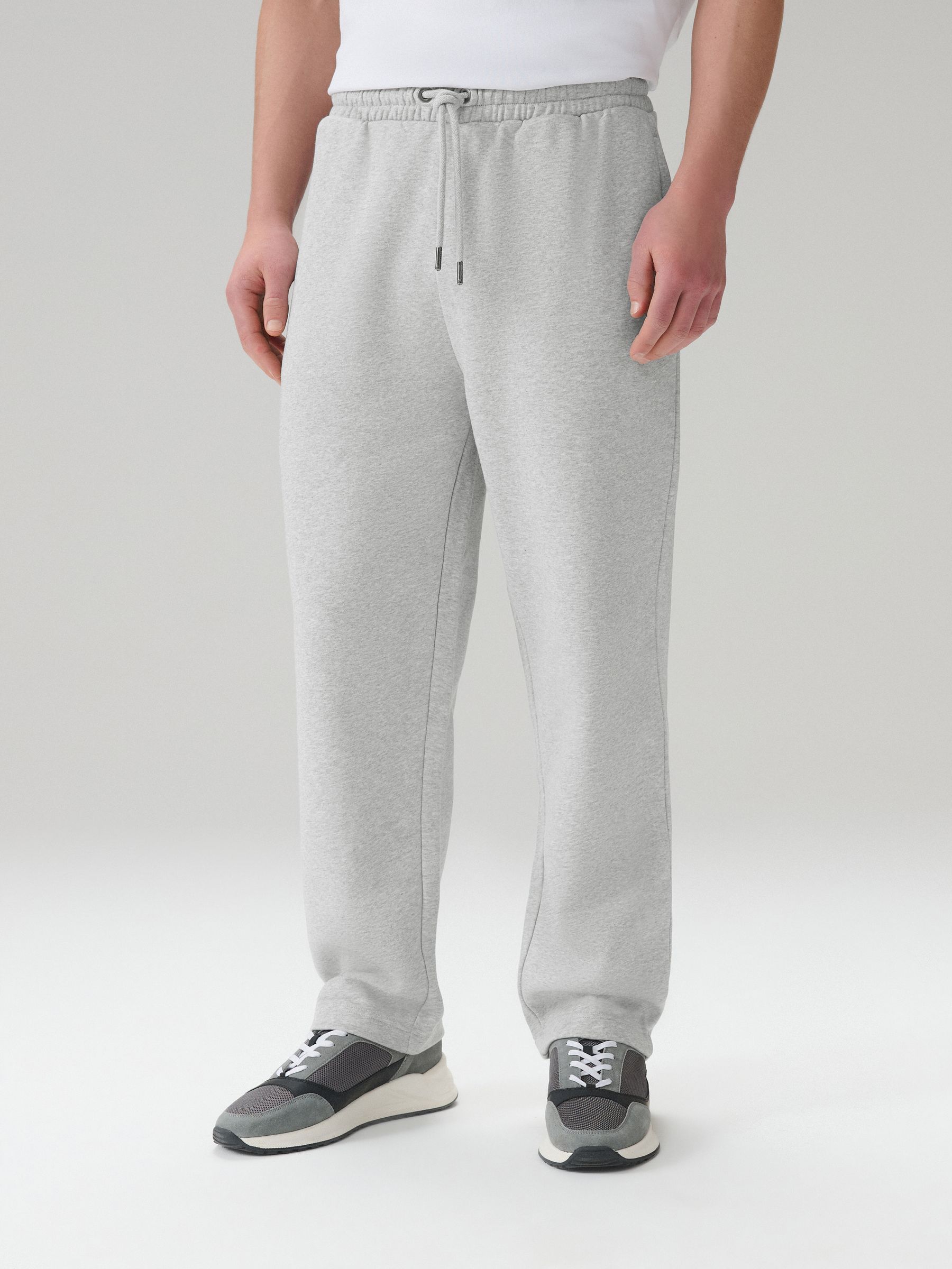 Buy Grey Marl Straight Fit Brushback Joggers from the Next UK online shop