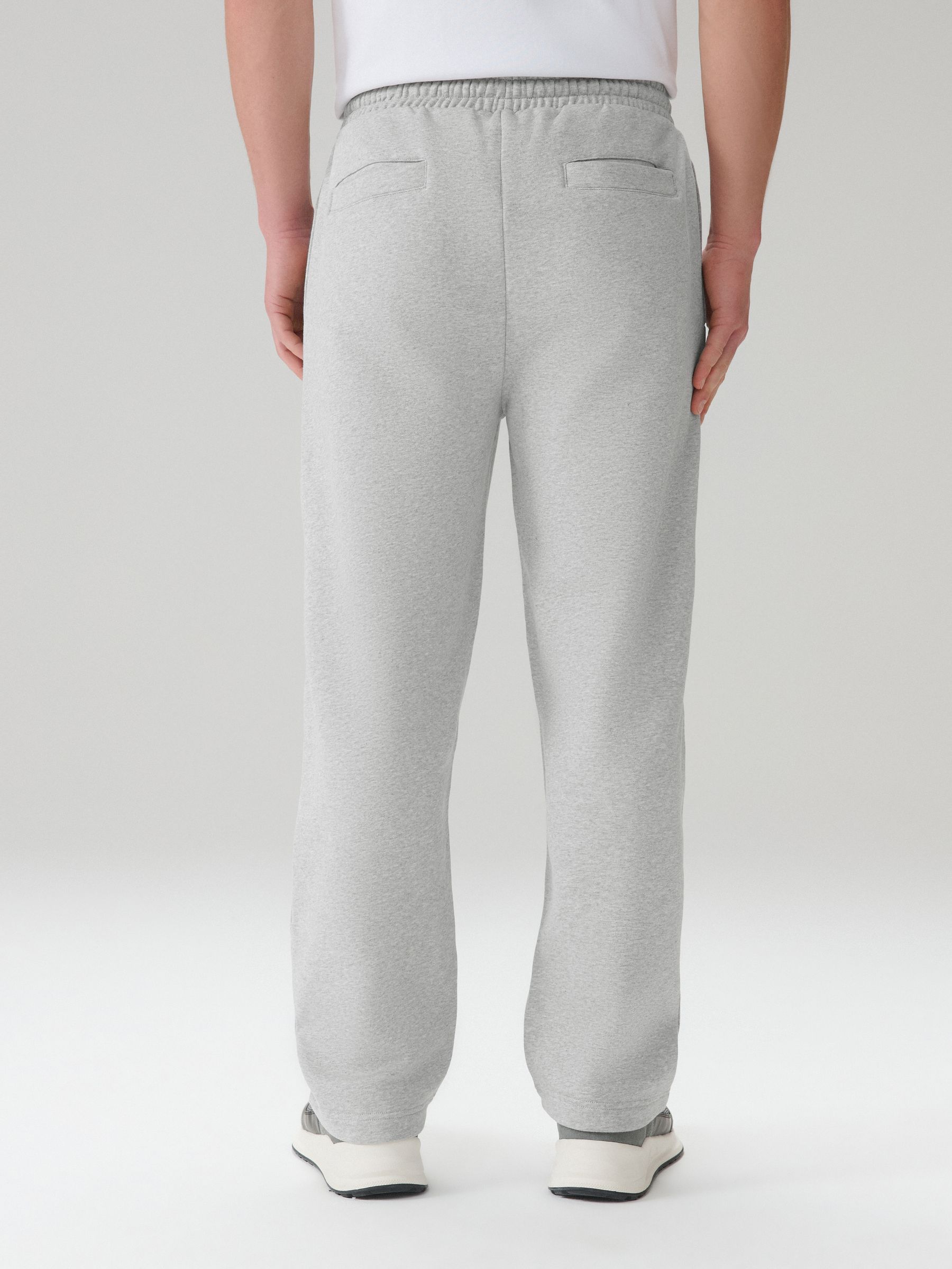 Buy Grey Marl Straight Fit Brushback Joggers from the Next UK online shop