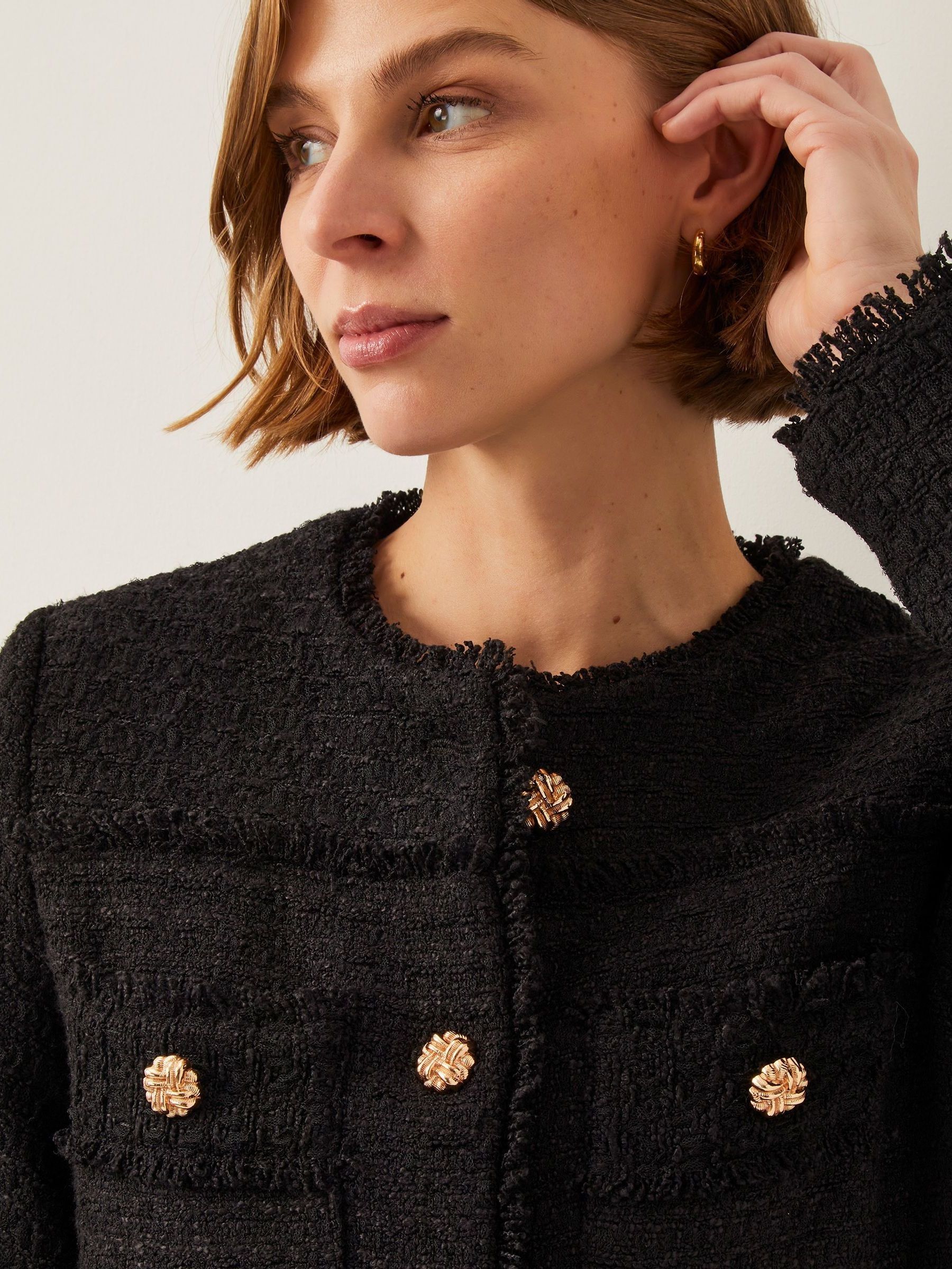 Buy Monsoon Black Harriet Tweed Jacket from Next Belgium