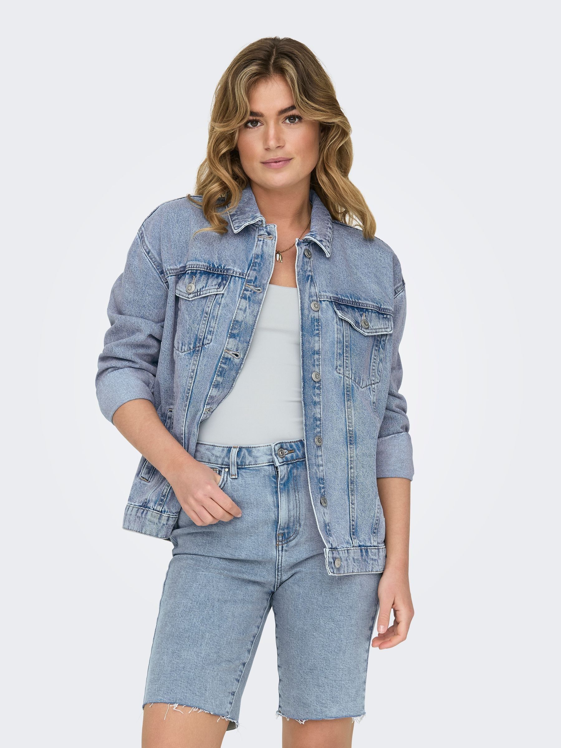 Buy ONLY Blue Oversied Denim Jacket from the Next UK online shop