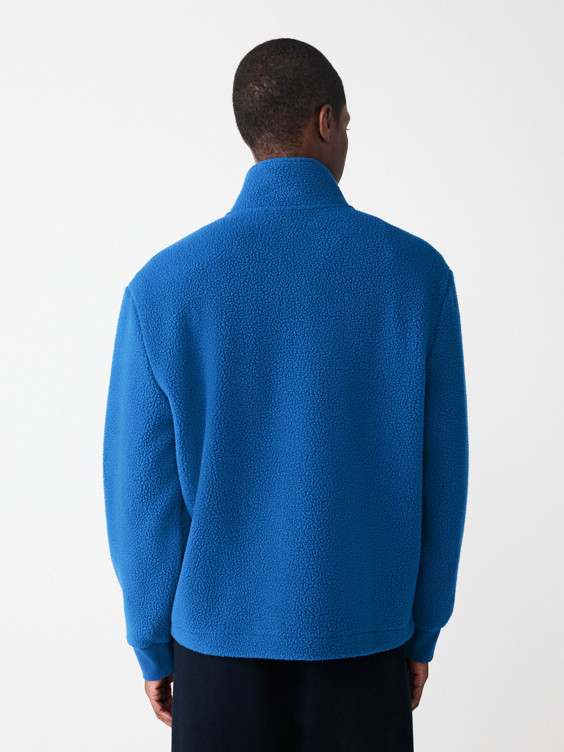 Buy Cobalt Blue Quarter Zip Borg Fleece from the Next UK online shop