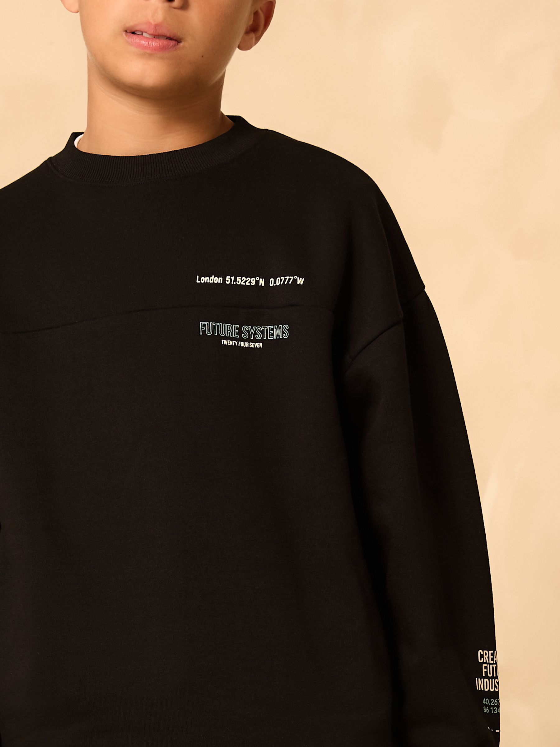 Buy Black Utility Crew Hoodie and Joggers Set (3-16yrs) from Next Saudi ...
