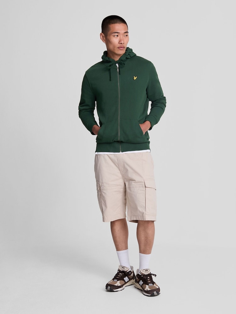 Buy Lyle & Scott Green Zip Through Hoodie from Next Belgium