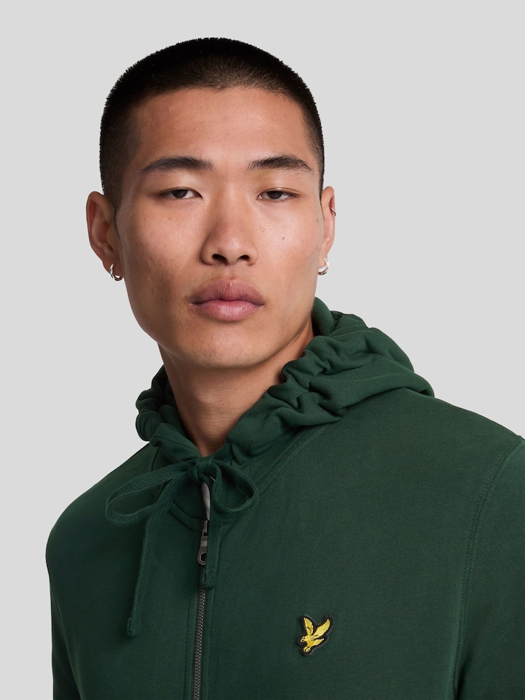 Buy Lyle & Scott Green Zip Through Hoodie from Next Belgium