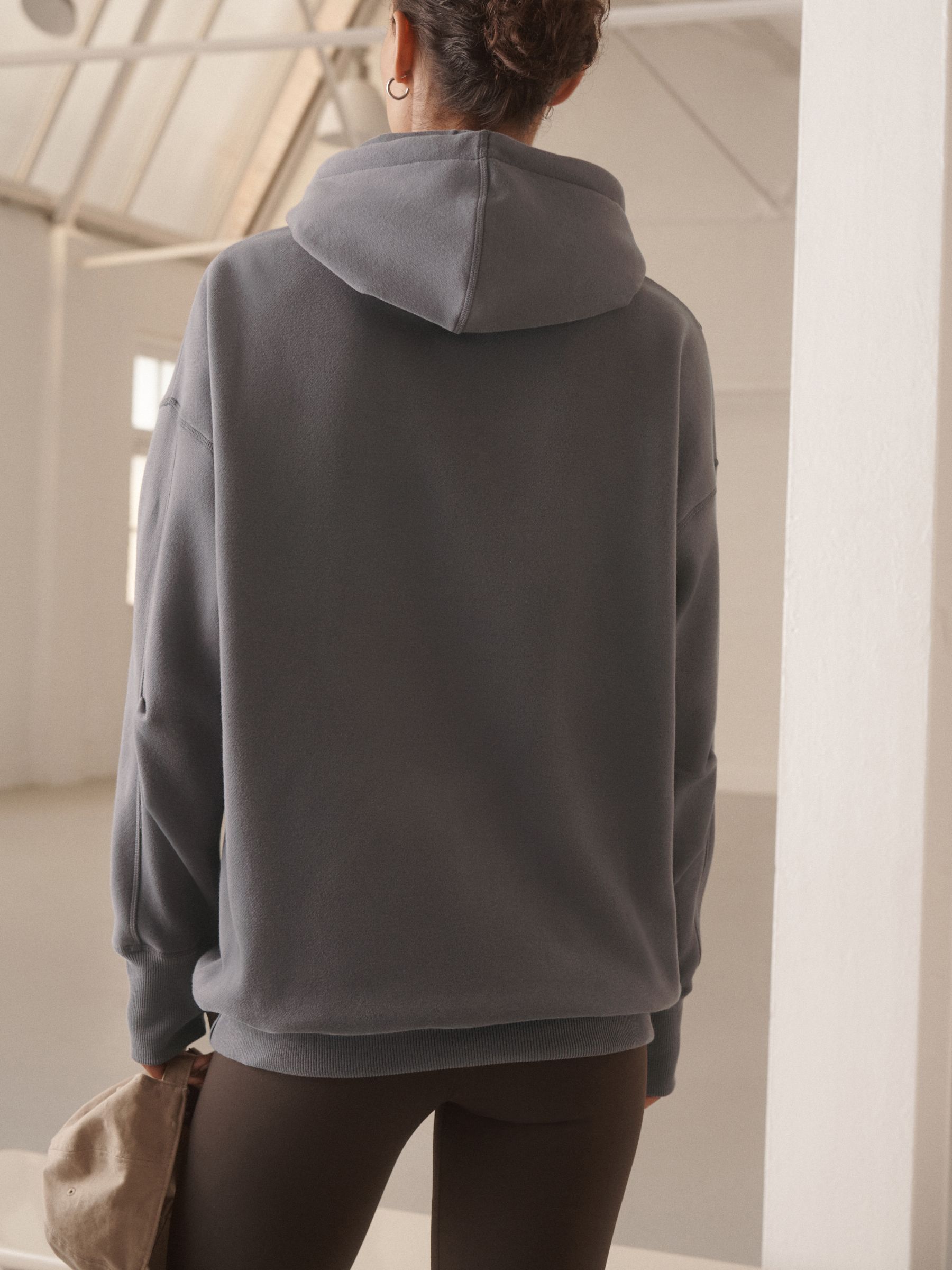 Buy Grey Relaxed Fit Longline Hoodie from the Next UK online shop