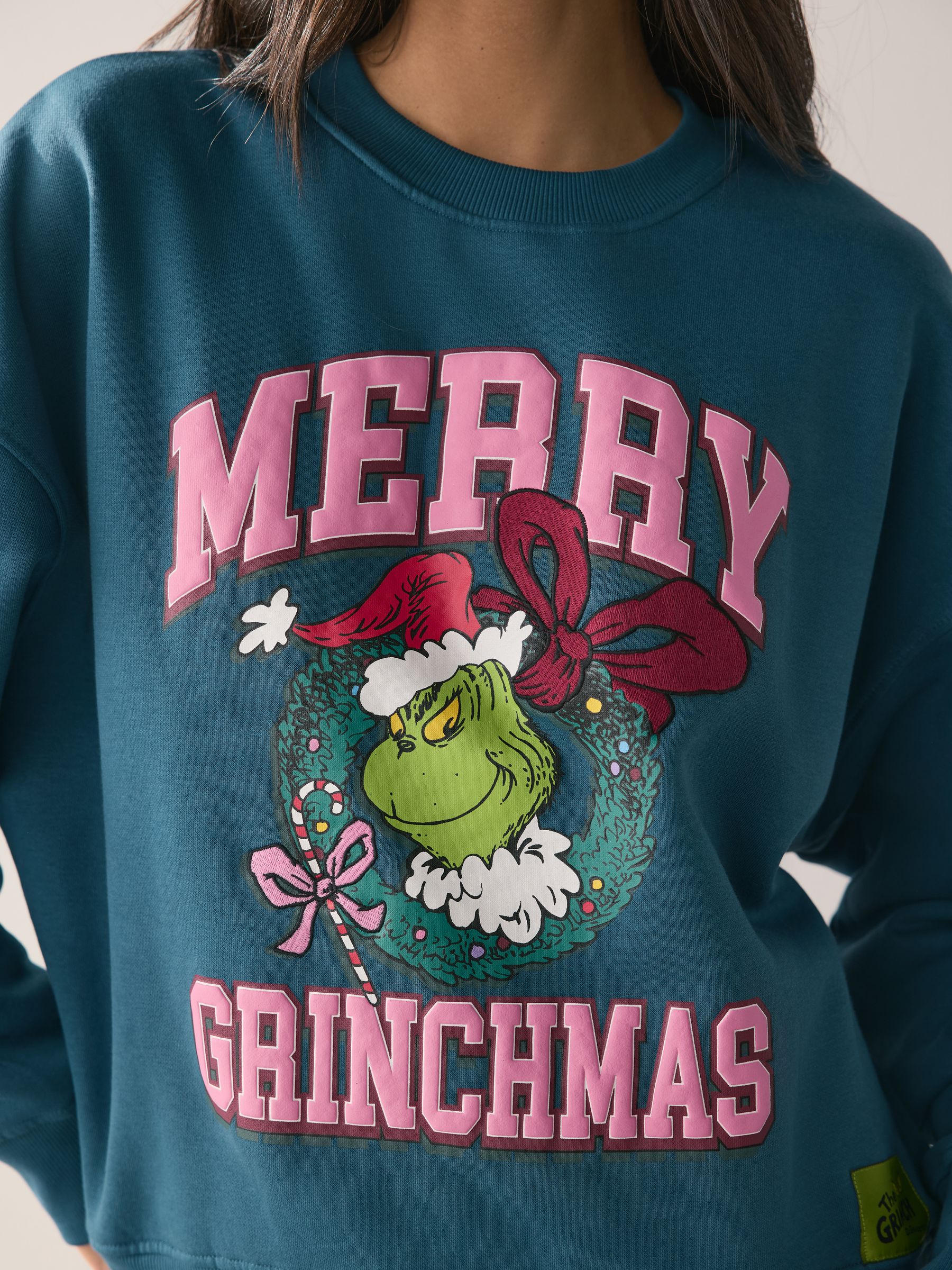 Buy Teal Blue The Grinch Official License Christmas Wreath Graphic ...