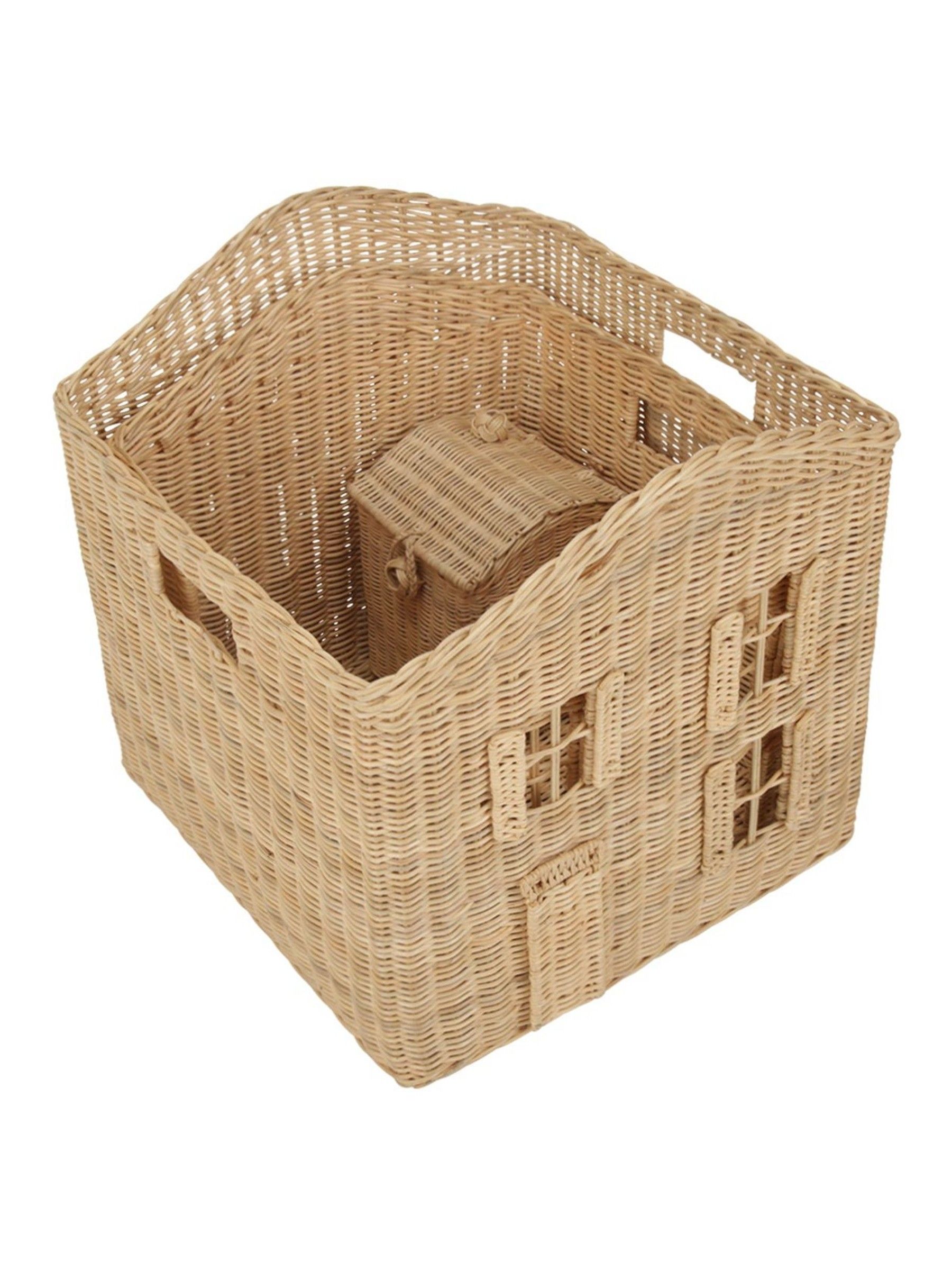 Buy Cuddleco Set of 3 Rattan Country Cottage Storage Baskets from the ...