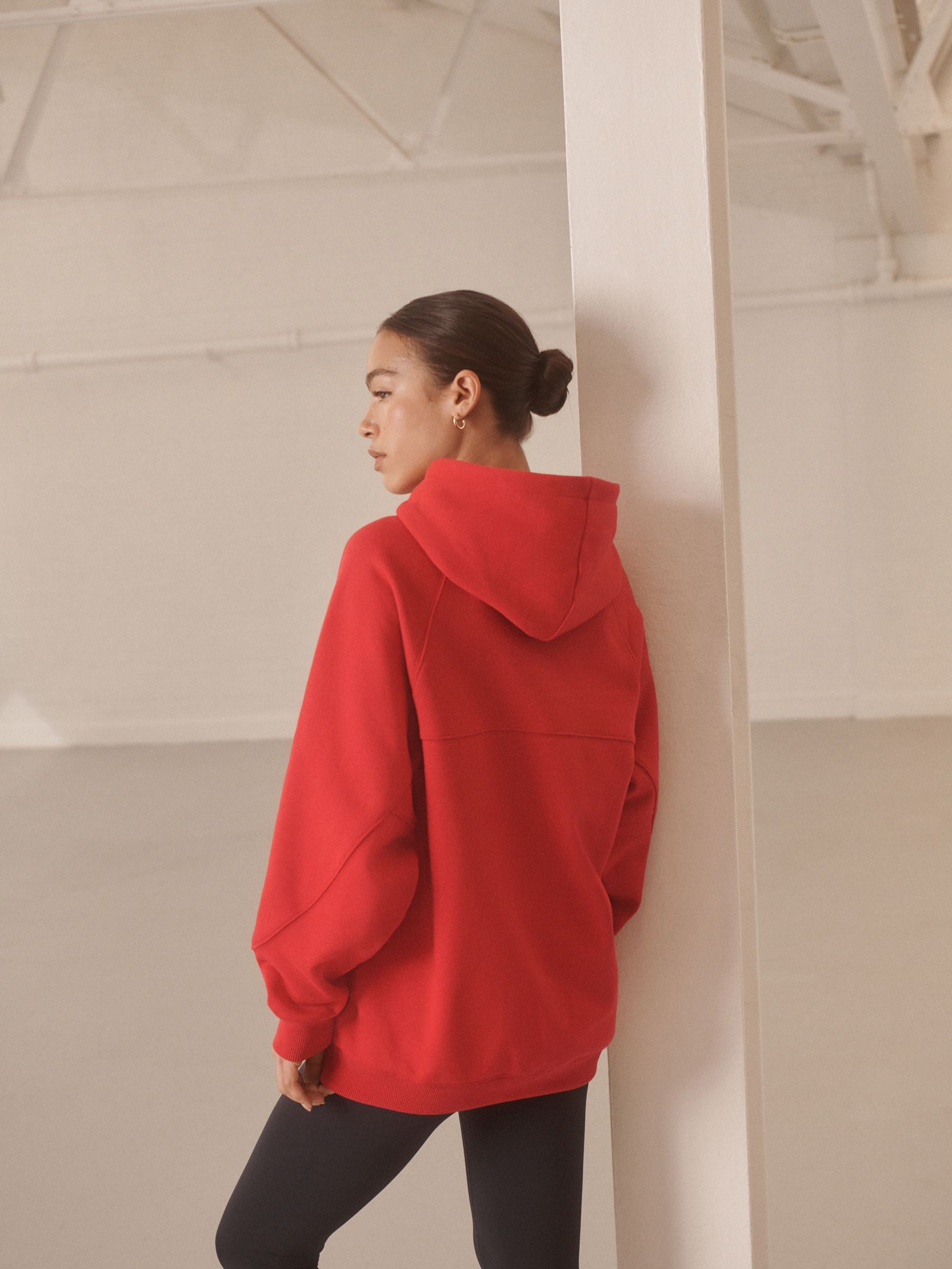 Buy Cherry Red Relaxed Fit Longline Hoodie from the Next UK online shop