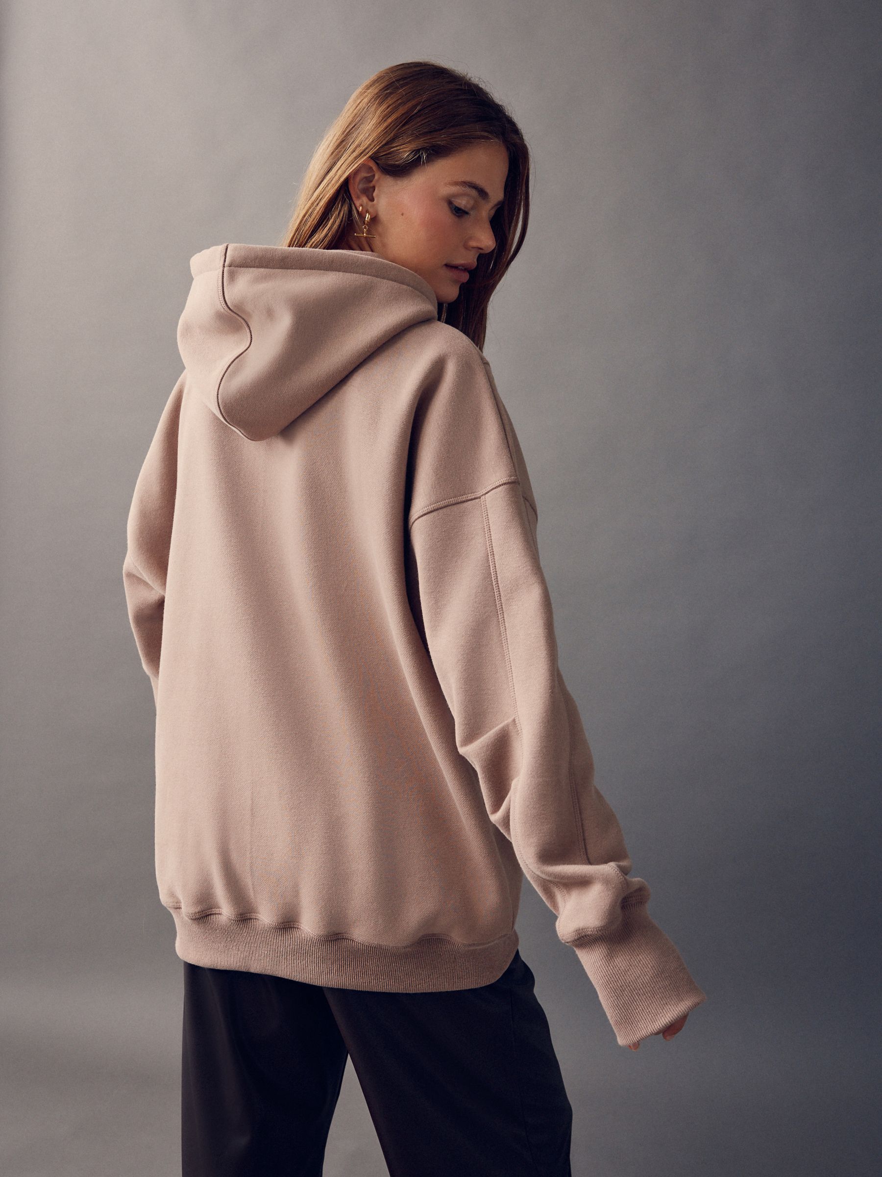 Buy Neutral Brown Relaxed Fit Longline Hoodie from the Next UK online shop