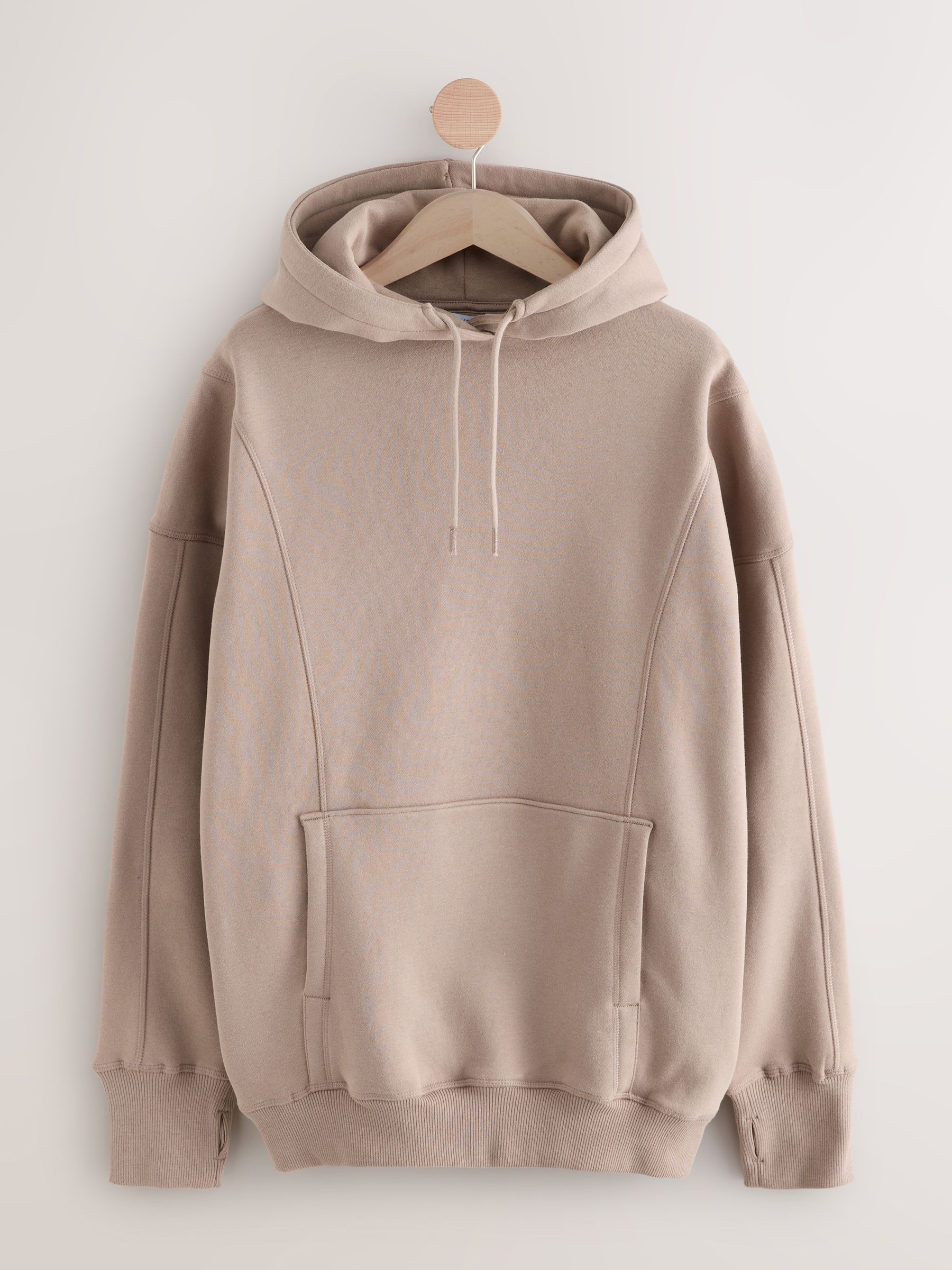 Buy Neutral Brown Relaxed Fit Longline Hoodie from the Next UK online shop