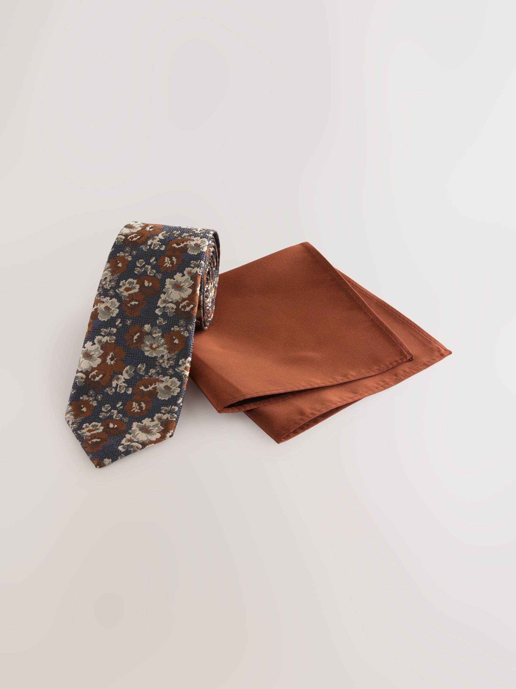 Buy Orange Tie and Pocket Square Set from the Next UK online shop
