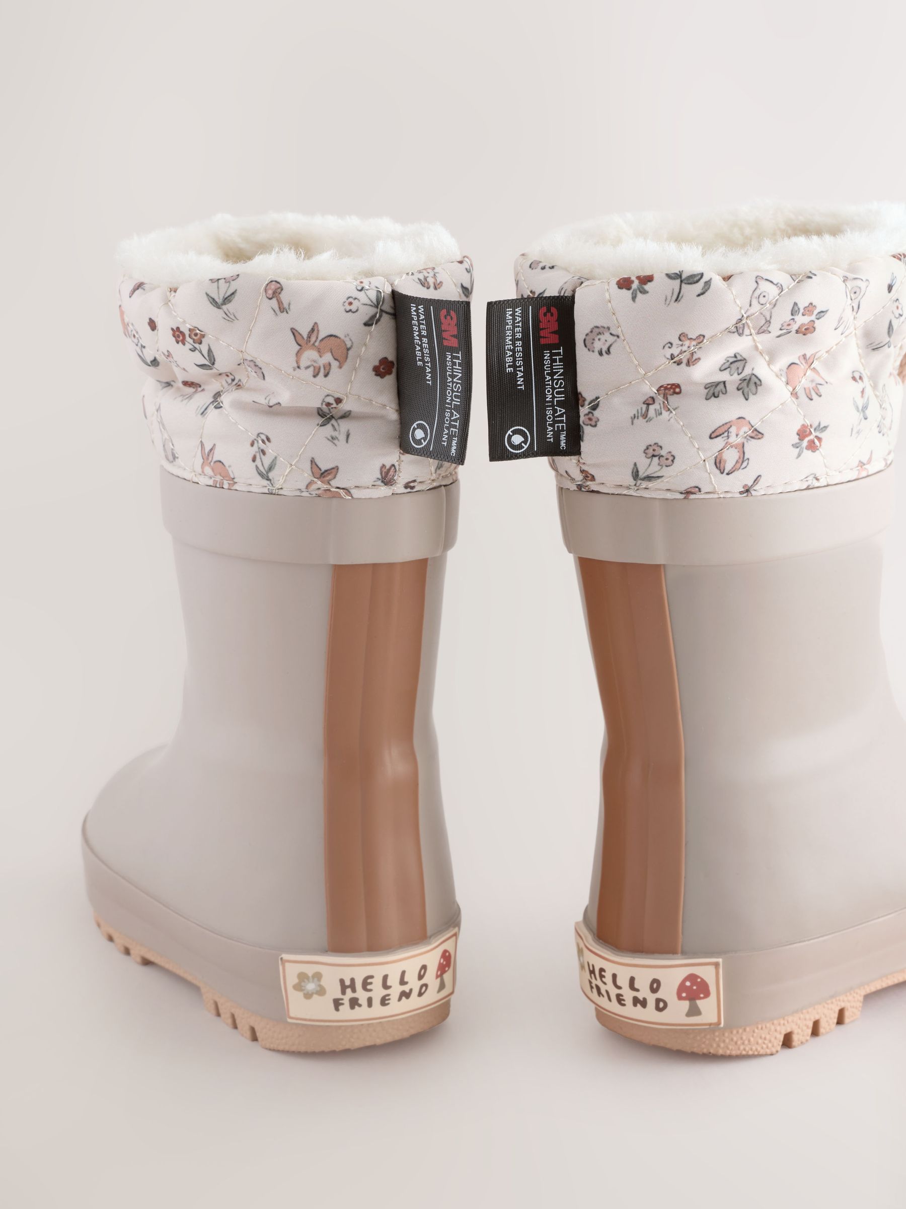Buy Brown Printed Character Thinsulate Lined Cuff Wellies from Next USA