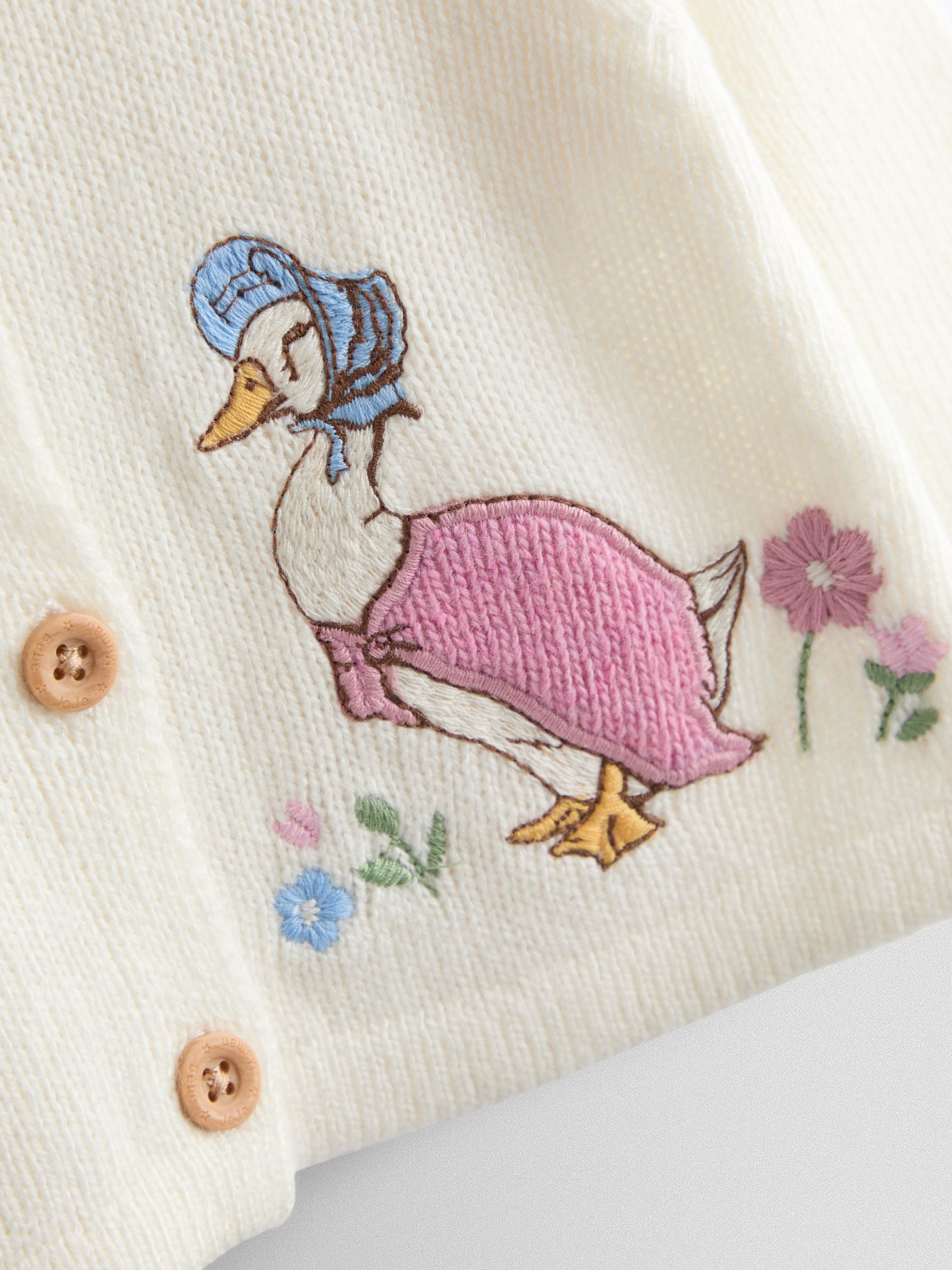 Buy JoJo Maman Bébé Cream Jemima Puddle-Duck Frill Collar Embroidered ...