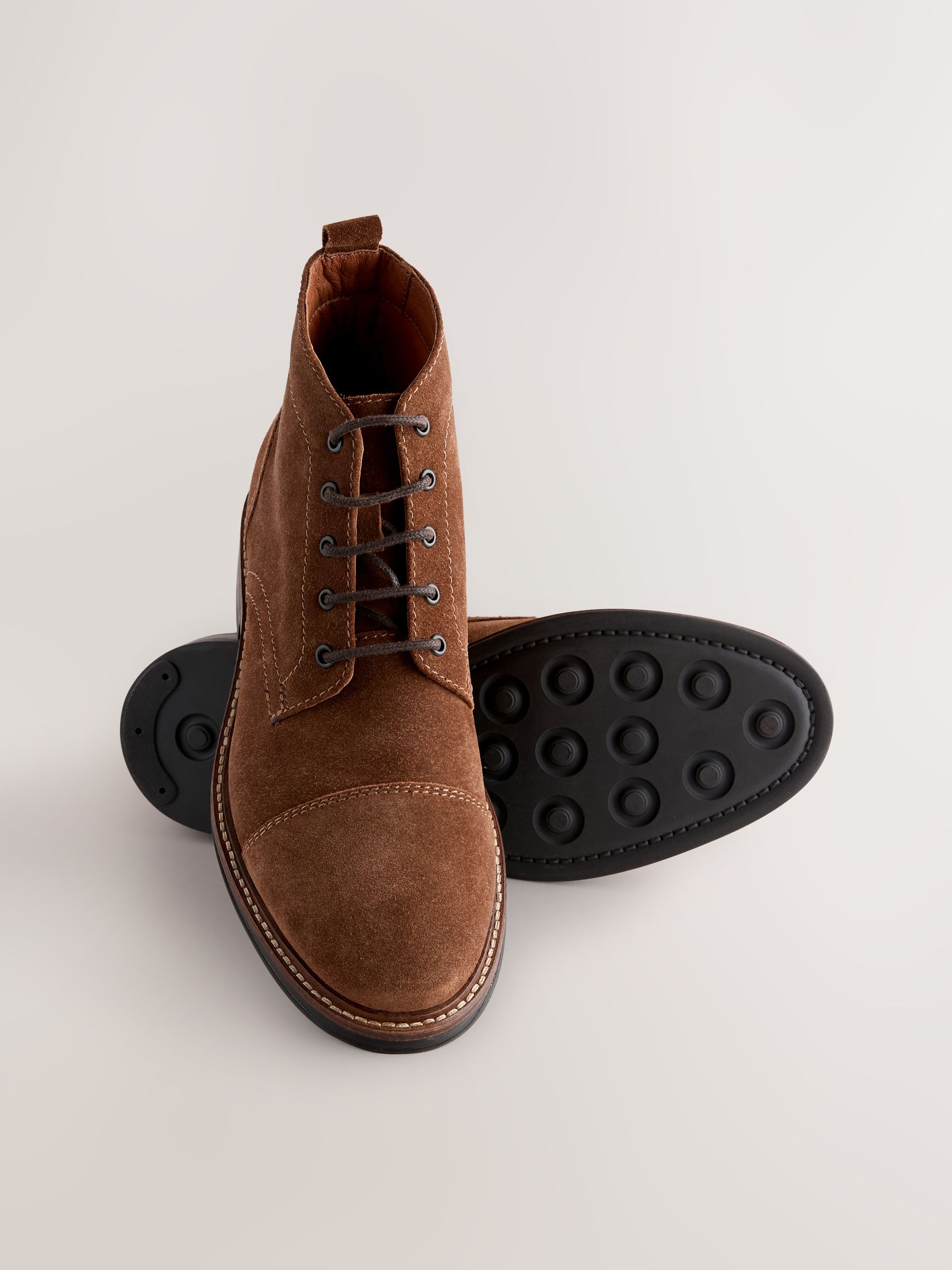 Buy Stone - Toecap Leather Boots from Next Sweden