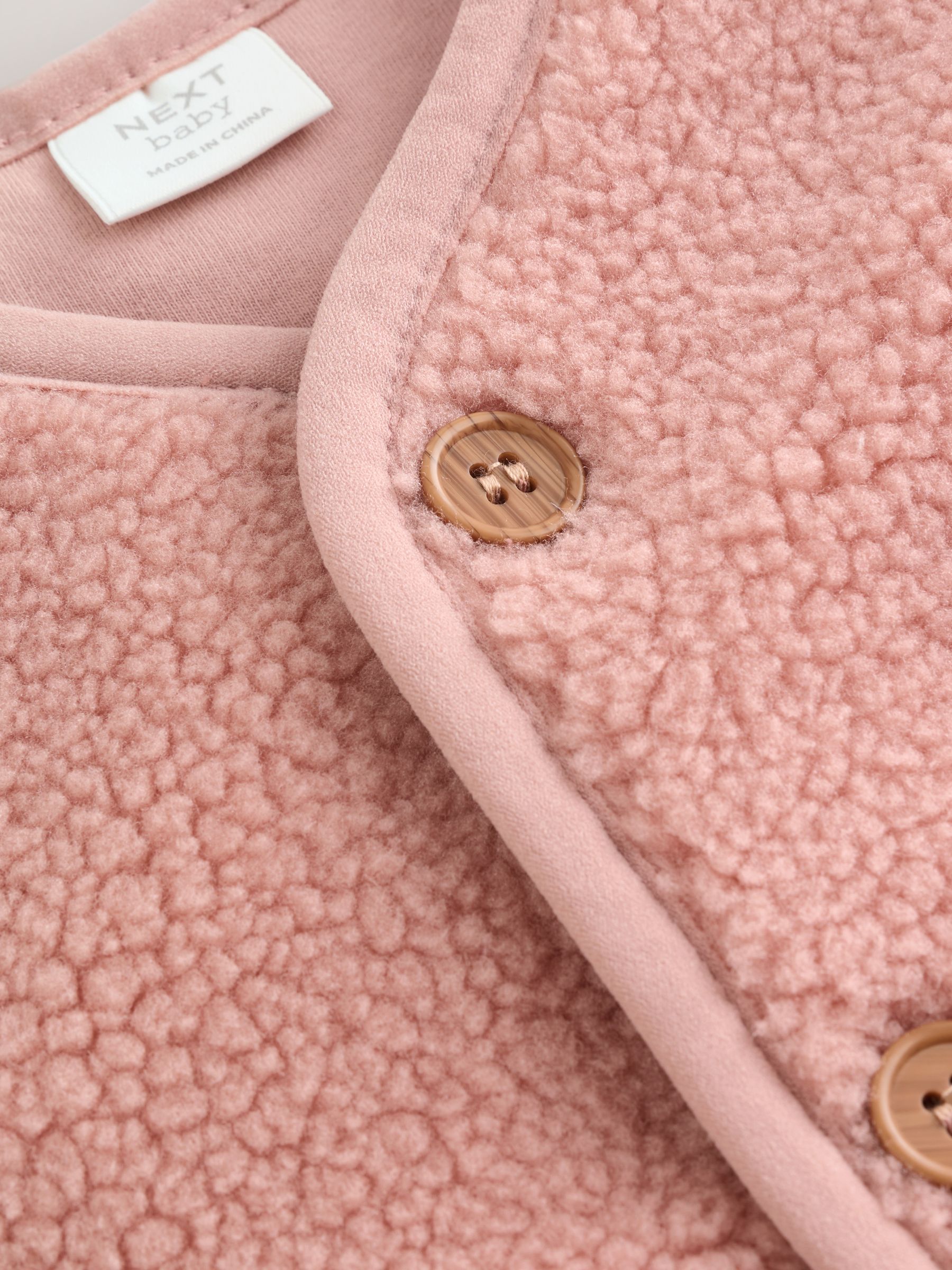 Buy Pink Borg Baby Gilet (0mths-3yrs) from the Next UK online shop