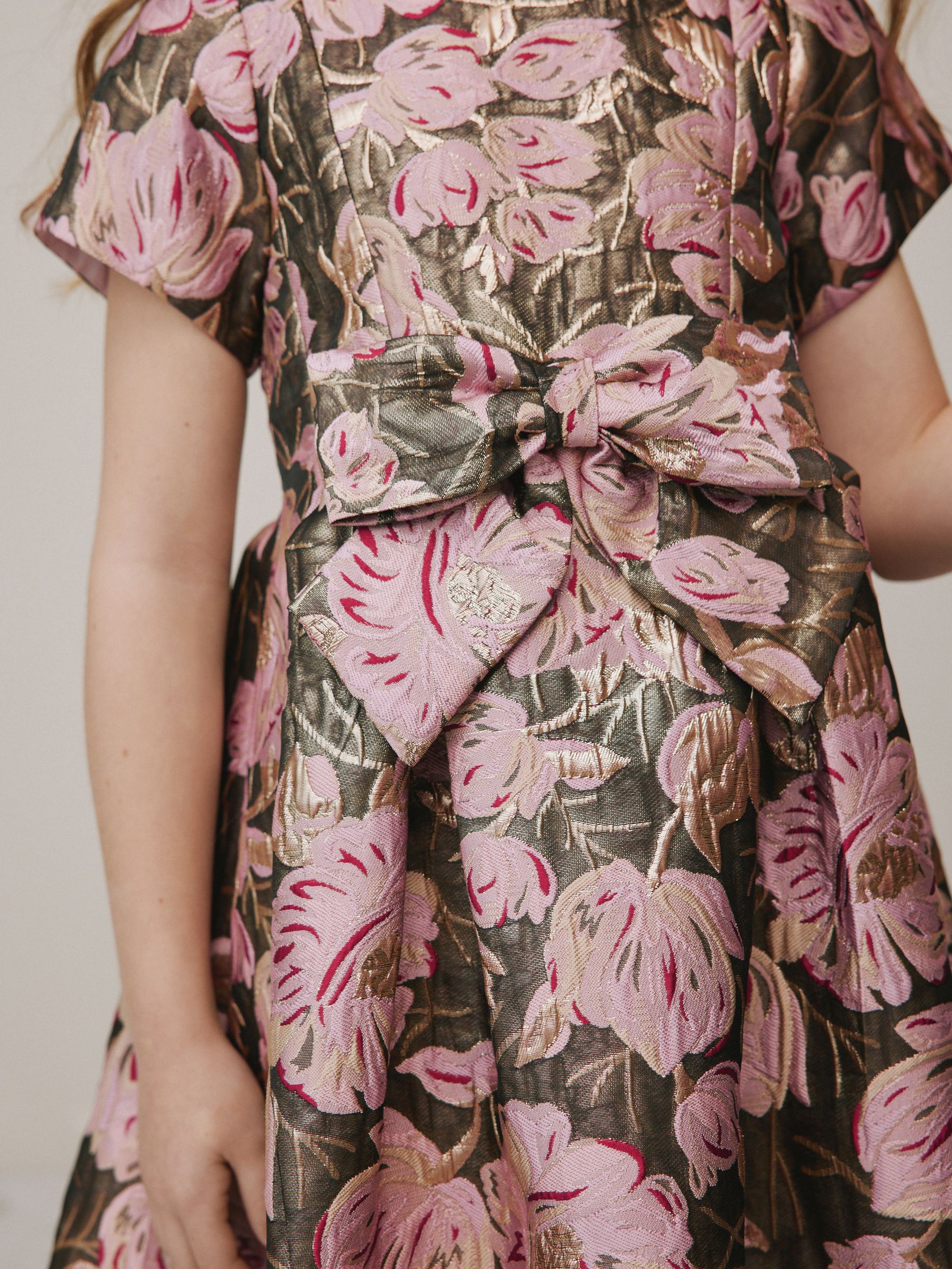 Buy Pink Floral Jacquard Prom Dress (3-16yrs) from the Next UK online shop