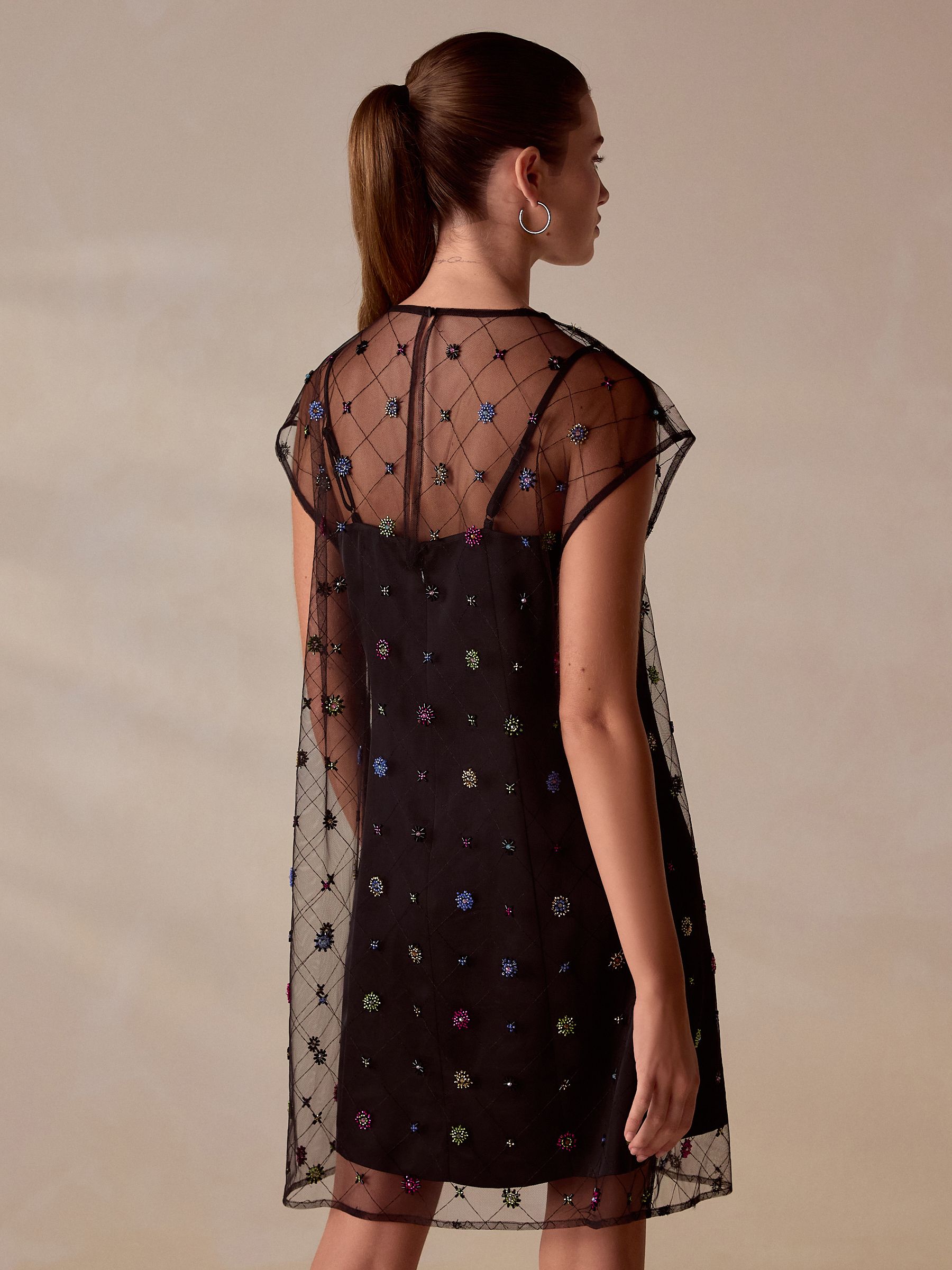 Buy Black Sheer Embelished Mini Dress from Next South Africa