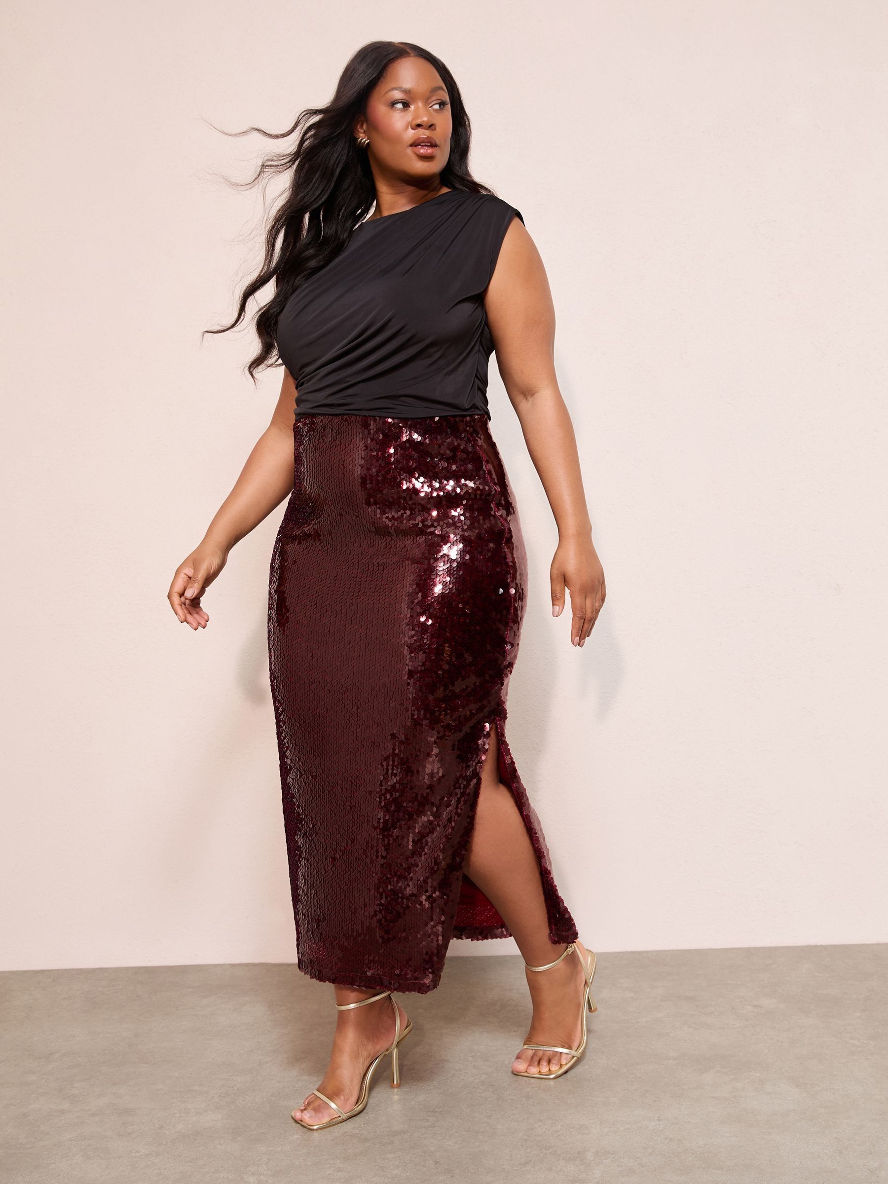 Buy Friends Like These Clear Sequin Maxi Skirt from Next Romania