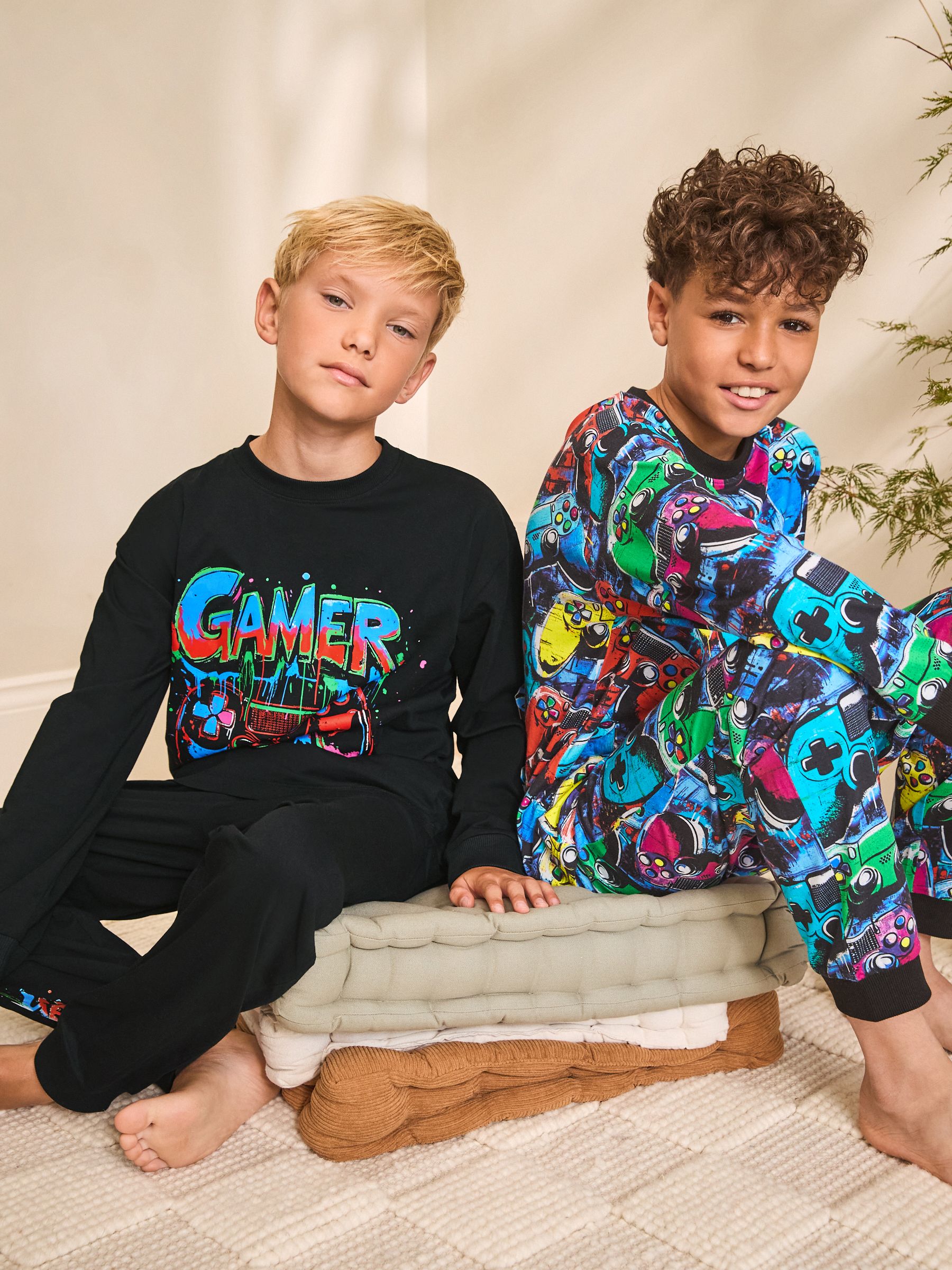 Buy Multi Gamer Long Sleeve Pyjamas 2 Pack (3-16yrs) from the Next UK ...
