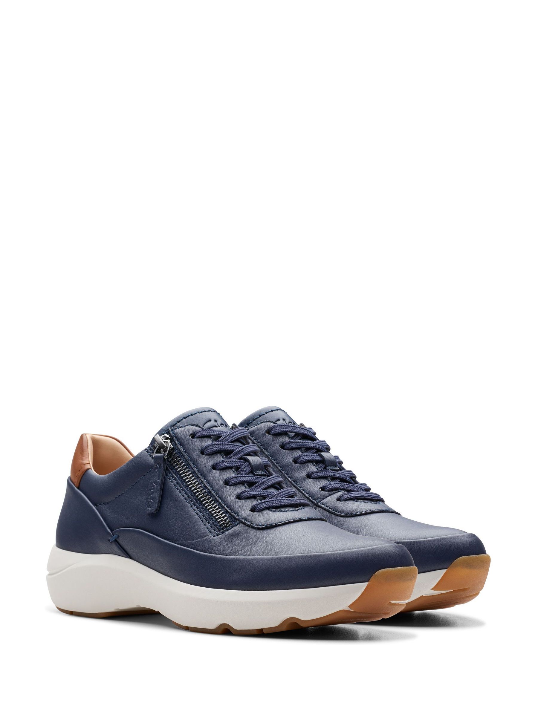 Buy Clarks Blue Leather Tivoli Zip Shoes from the Next UK online shop