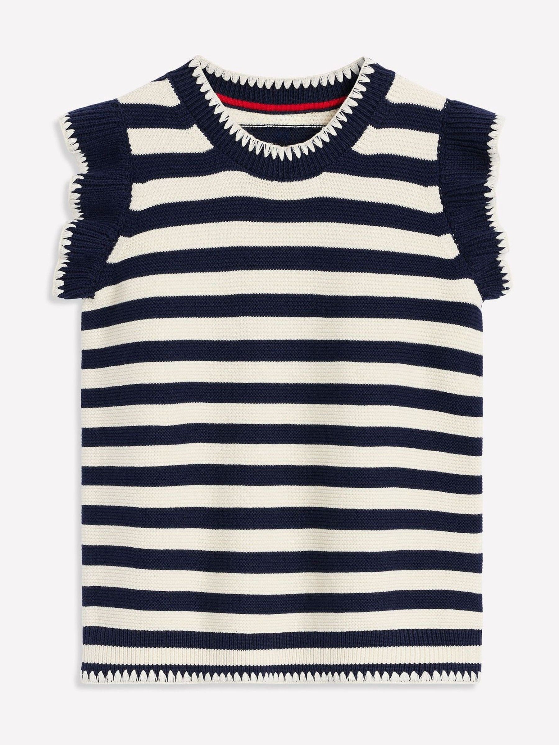 Buy Boden Blue 100% Cotton Lena Stitch Detail Tank from the Next UK ...