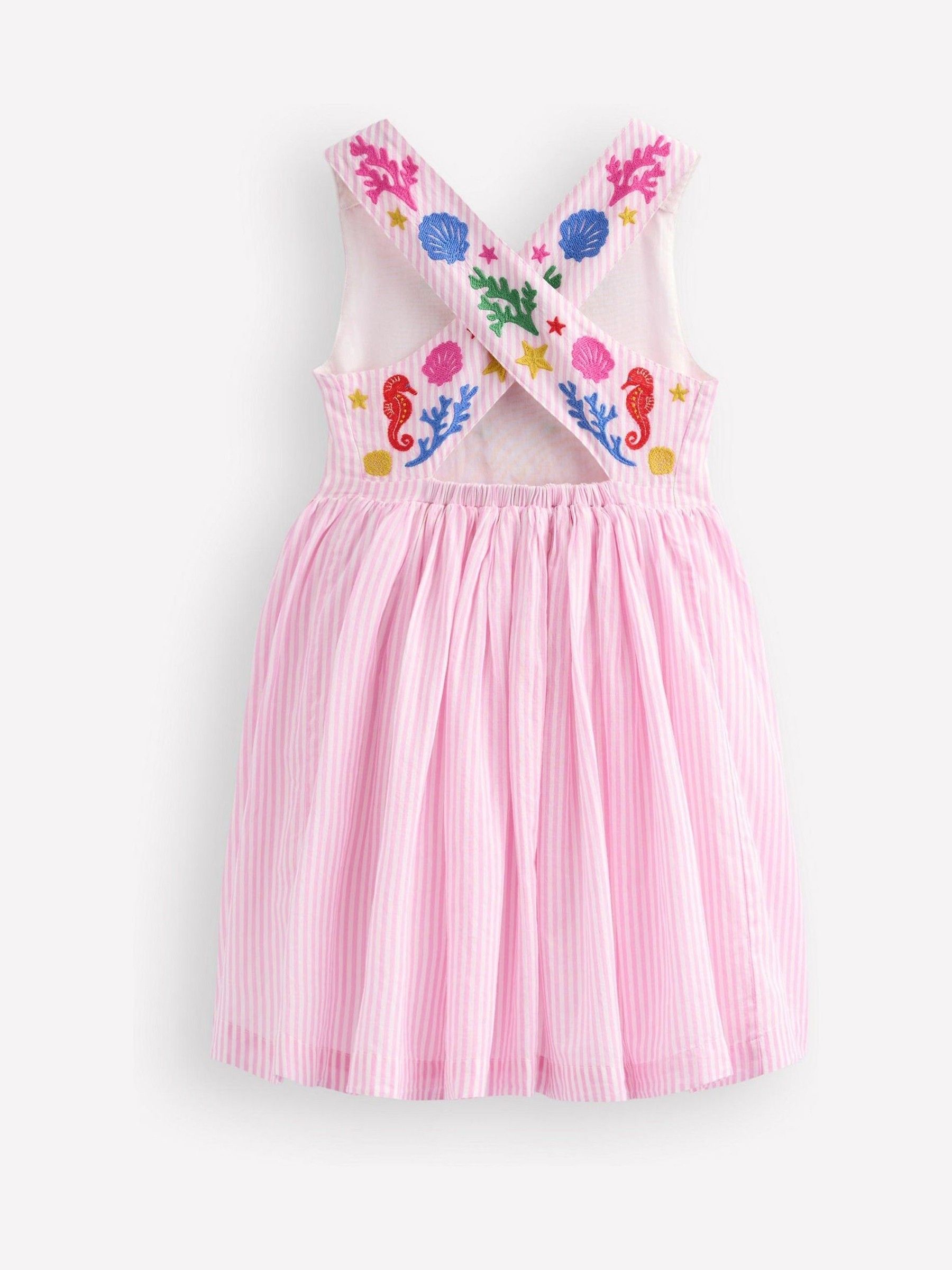 Buy Boden Pink 100% Cotton Harper Cross-Back Dress from the Next UK ...