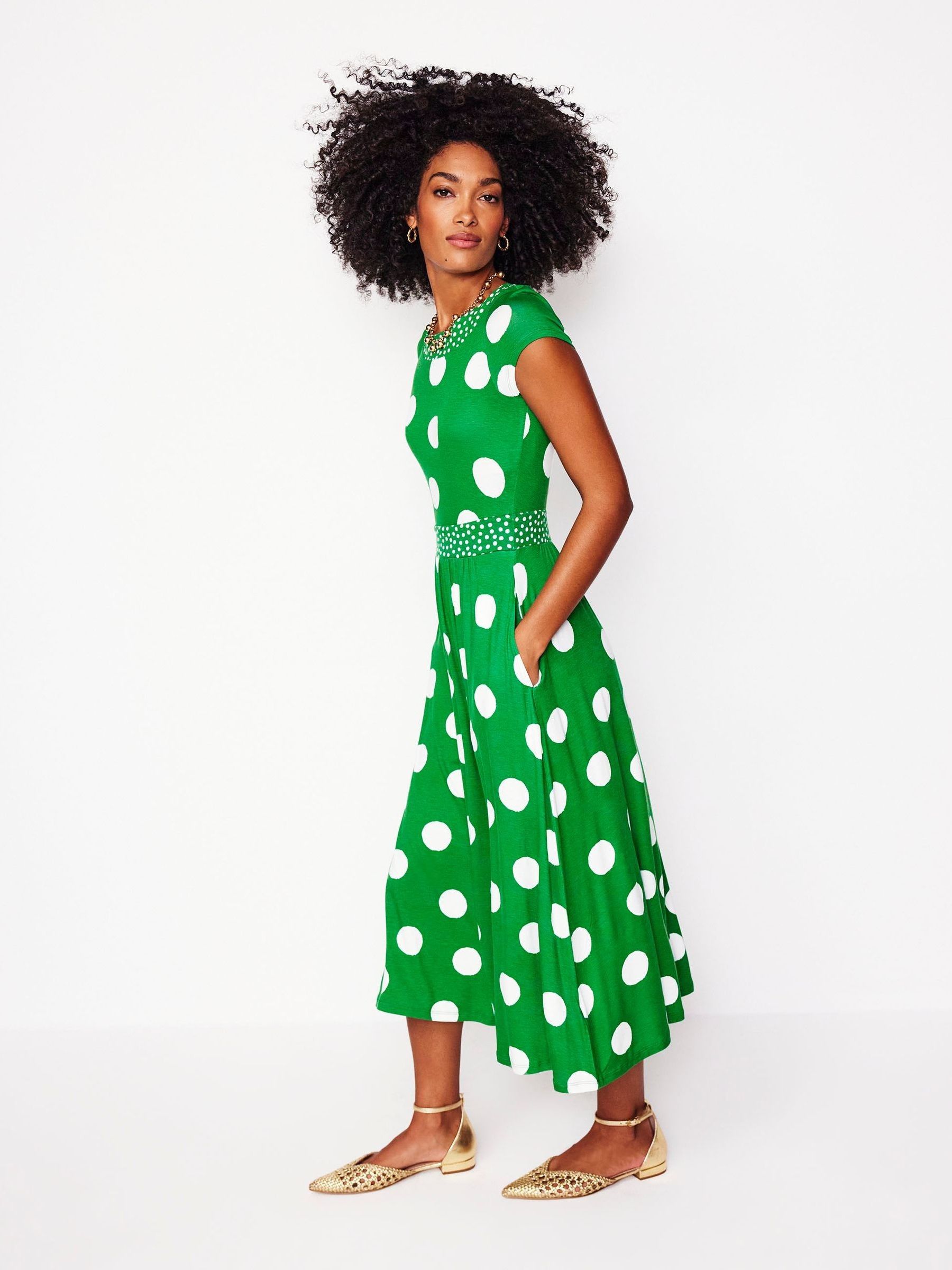 Buy Boden Green Melanie Jersey Midi Dress from the Next UK online shop