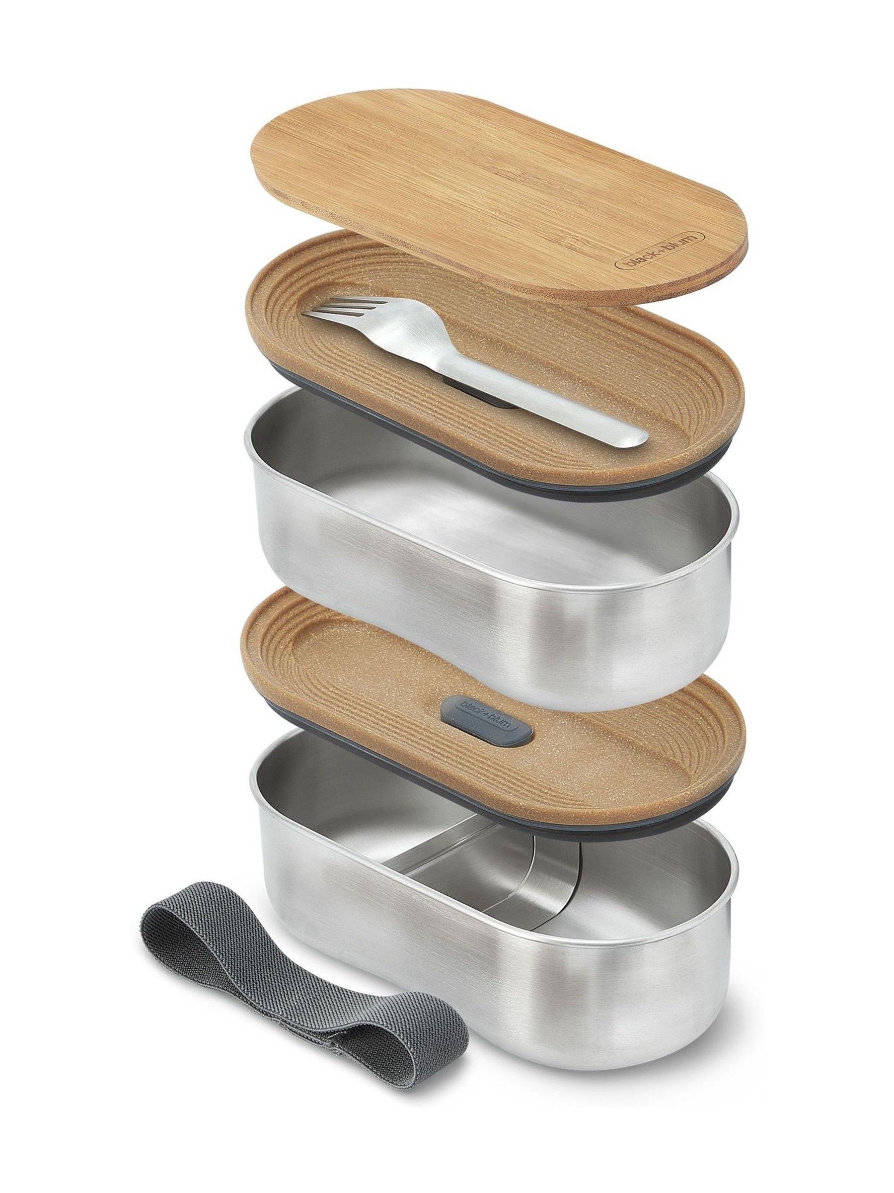 Buy Black & Blum Grey Stainless Steel Bento Box from the Next UK online ...