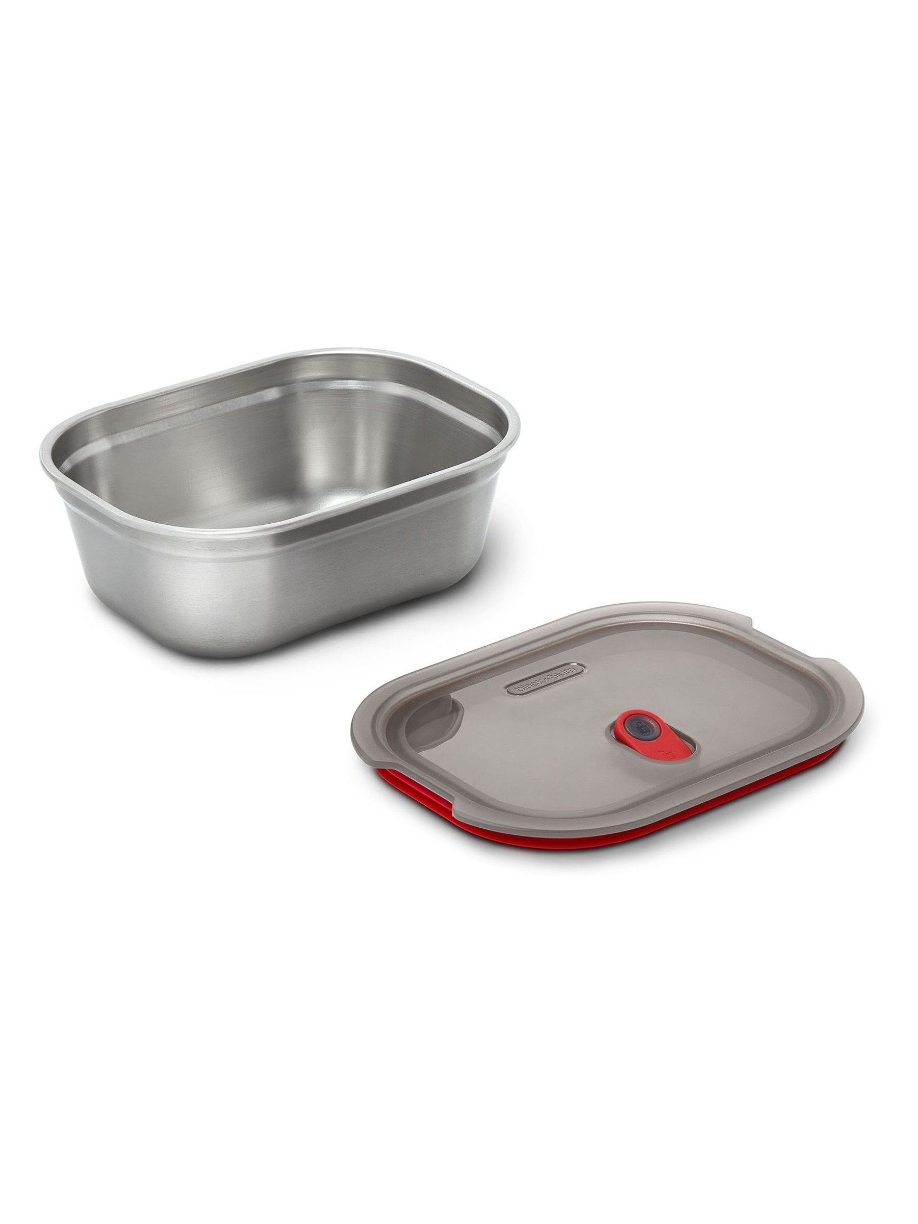 Buy Black & Blum Grey Red 900 ml Microwavable Steel Multifunction Meal ...