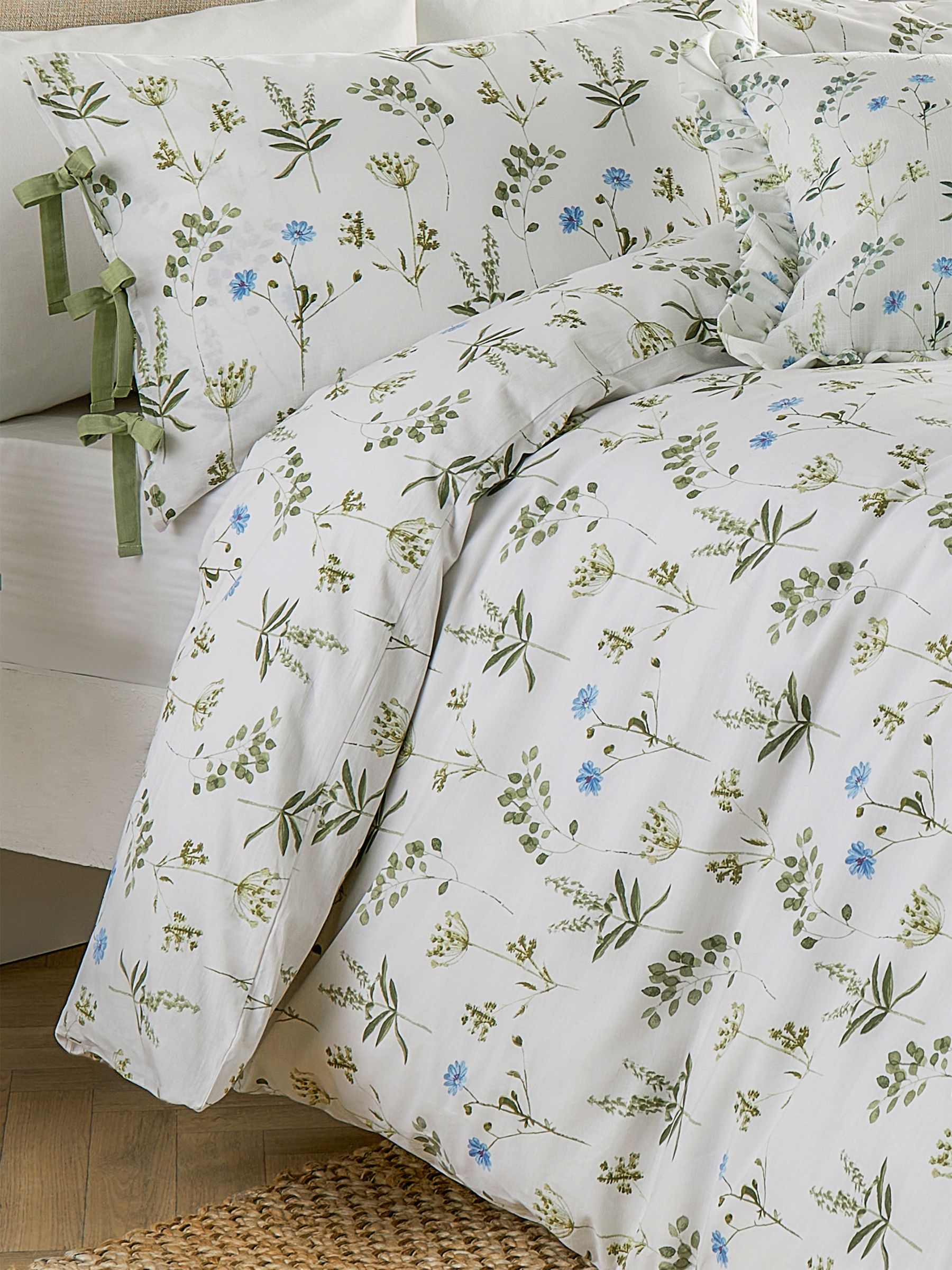 Buy Wylder White Meadow Duvet Set With Bow Detail from Next India