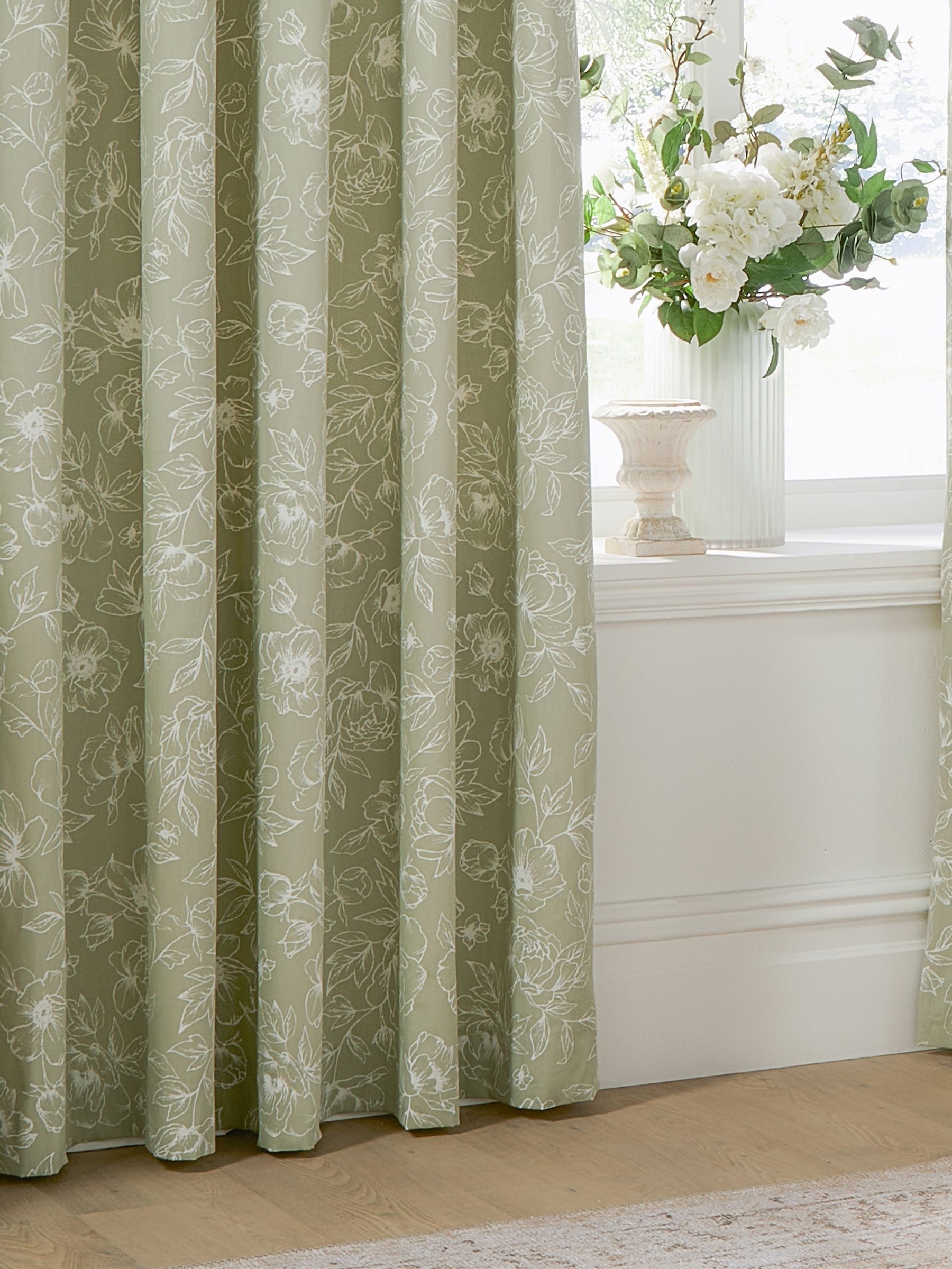 Buy Wylder Sage Green Bella Lined Eyelet Curtains from Next Ireland
