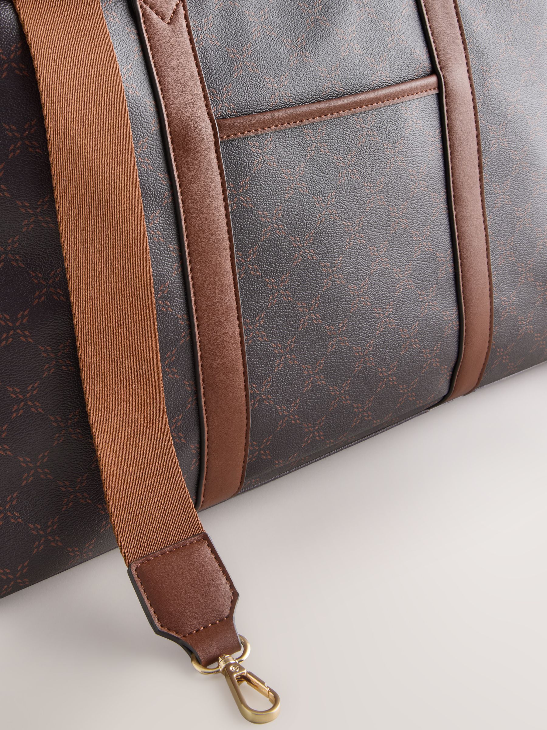 Buy Chocolate Monogram Weekender Bag from Next Ireland
