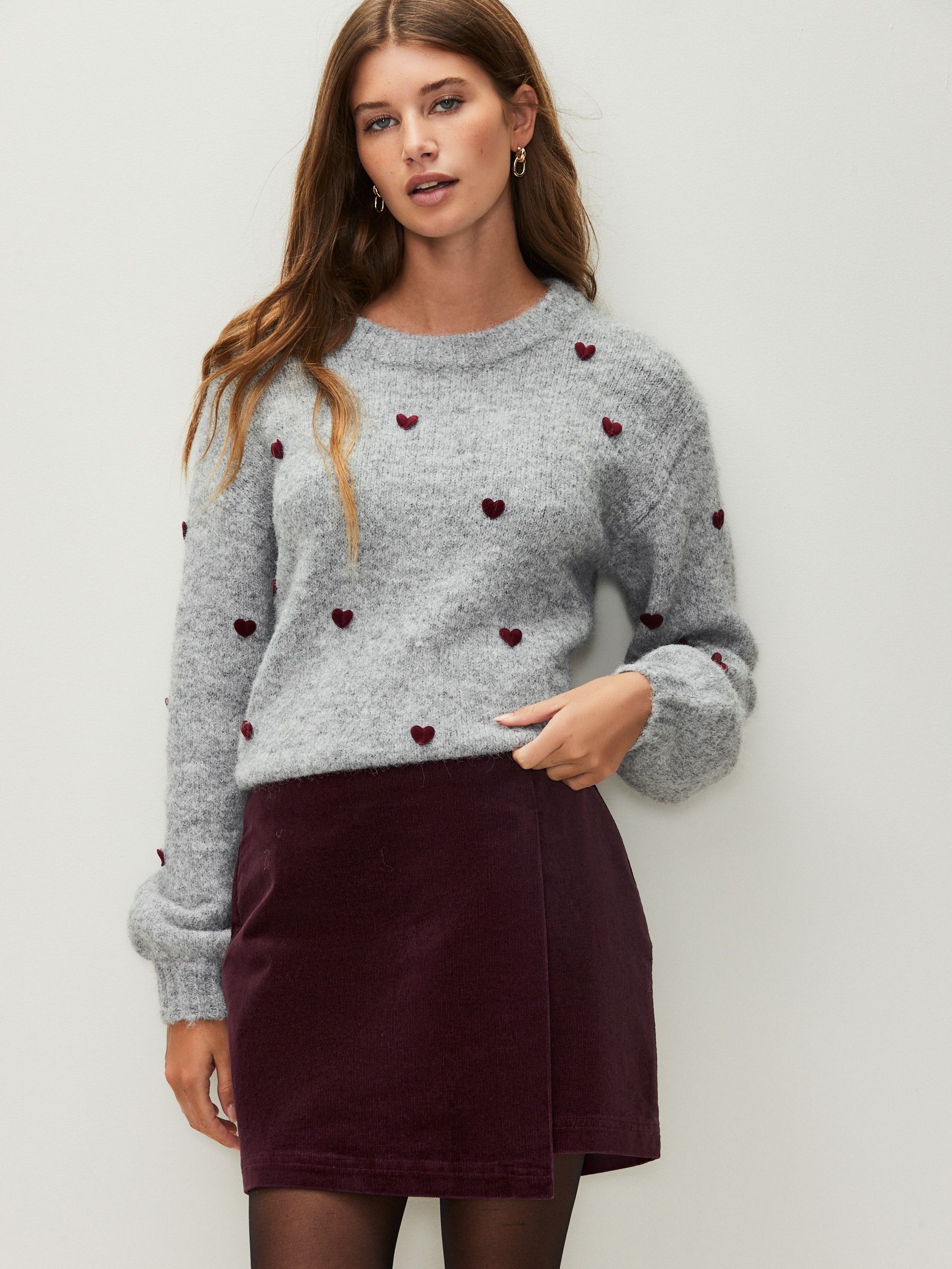 Buy Burgundy Red Corduroy Mini Wrap Skirt from the Next UK online shop