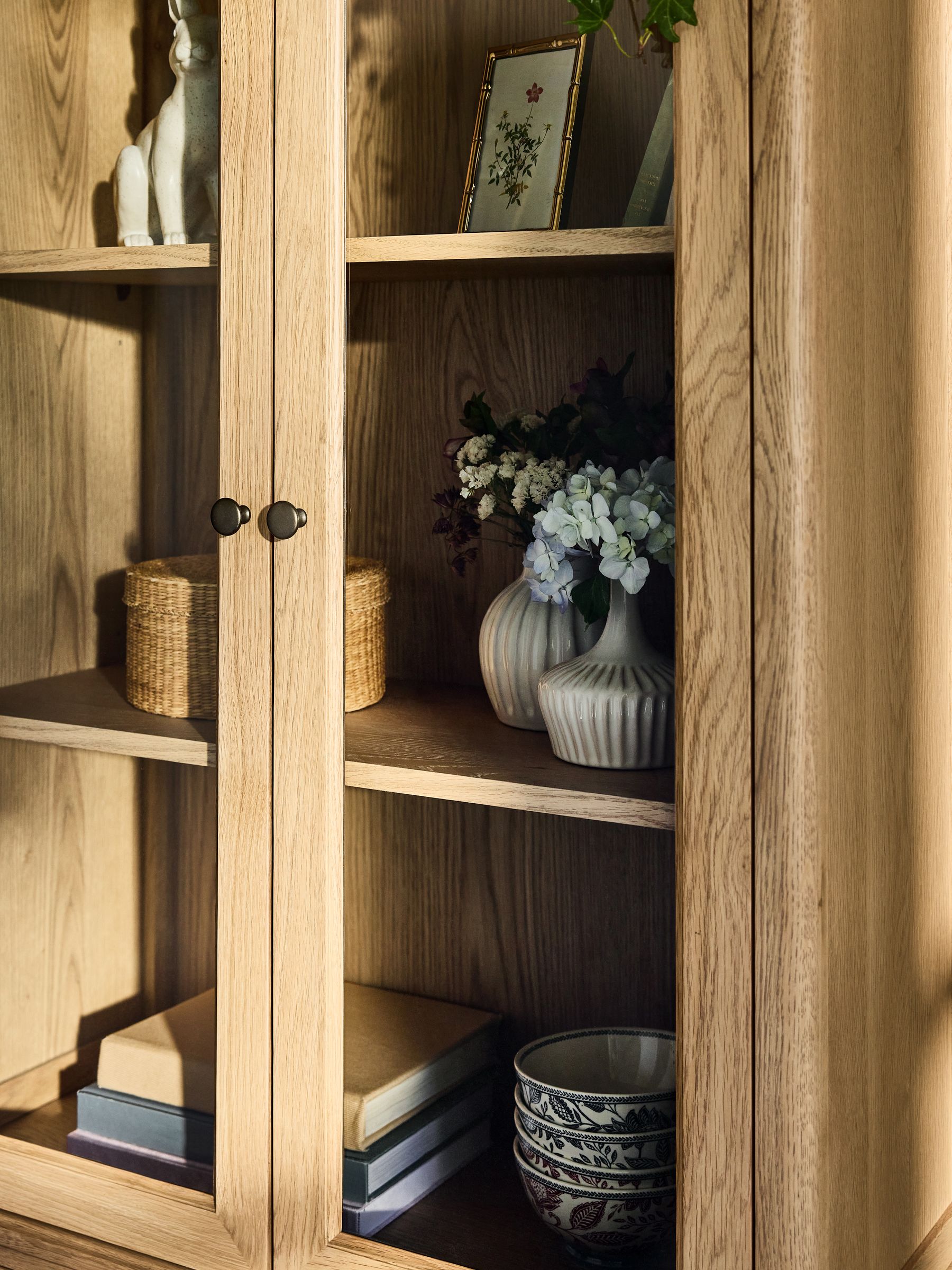 Buy Laura Ashley Oak Danbury Glazed Display Cabinet from the Next UK ...