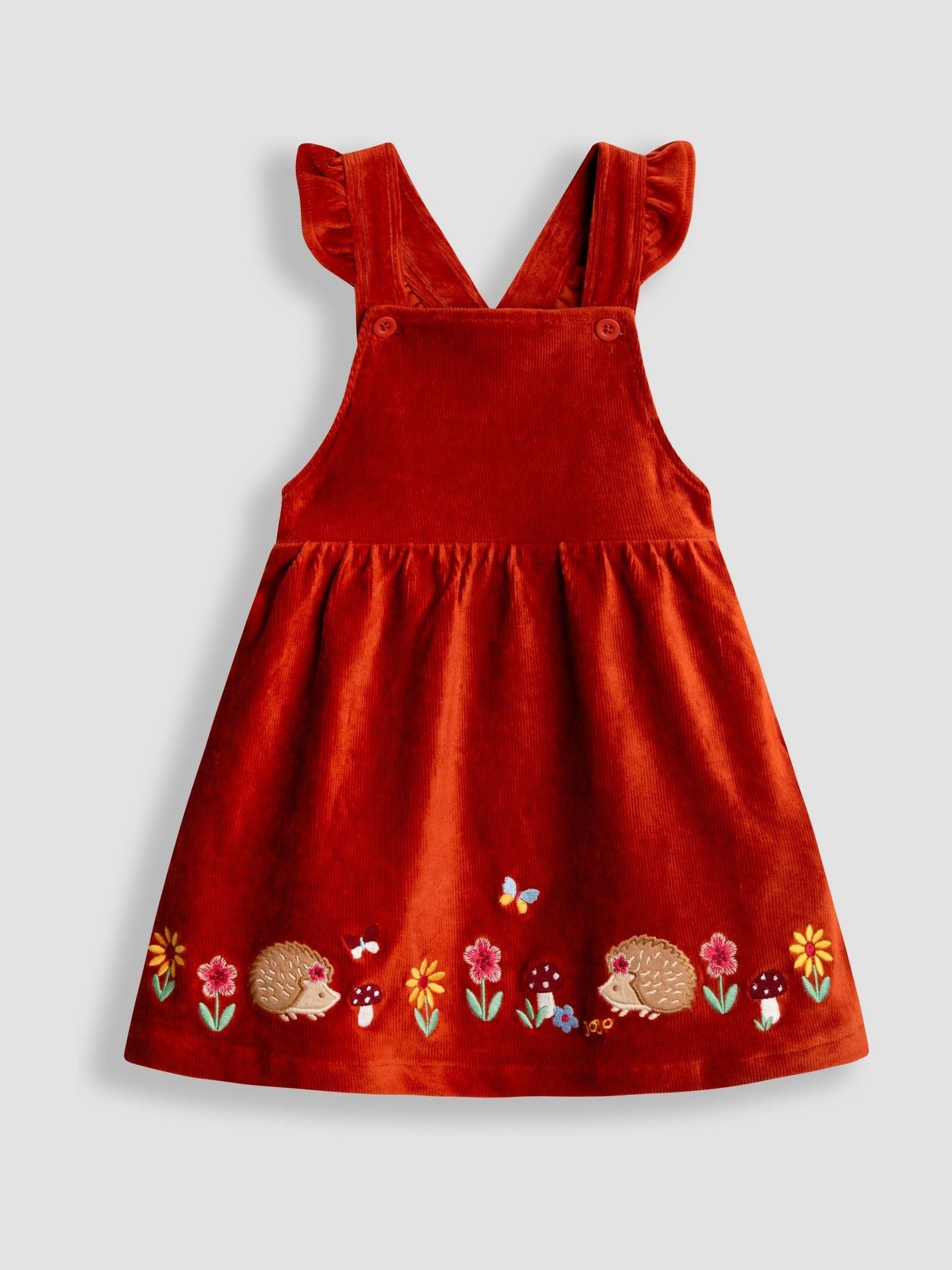 Buy JoJo Maman Bébé Orange Rust Hedgehog Appliqué Pinafore Dress & Top Set from the Next UK ...