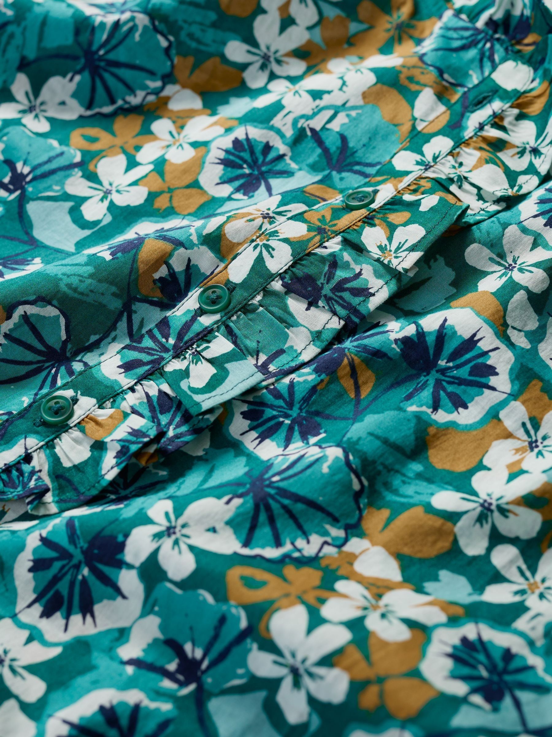 Buy Seasalt Cornwall Spring Geraniums Pine Shoots Twining 100% Cotton Printed Blouse from the ...