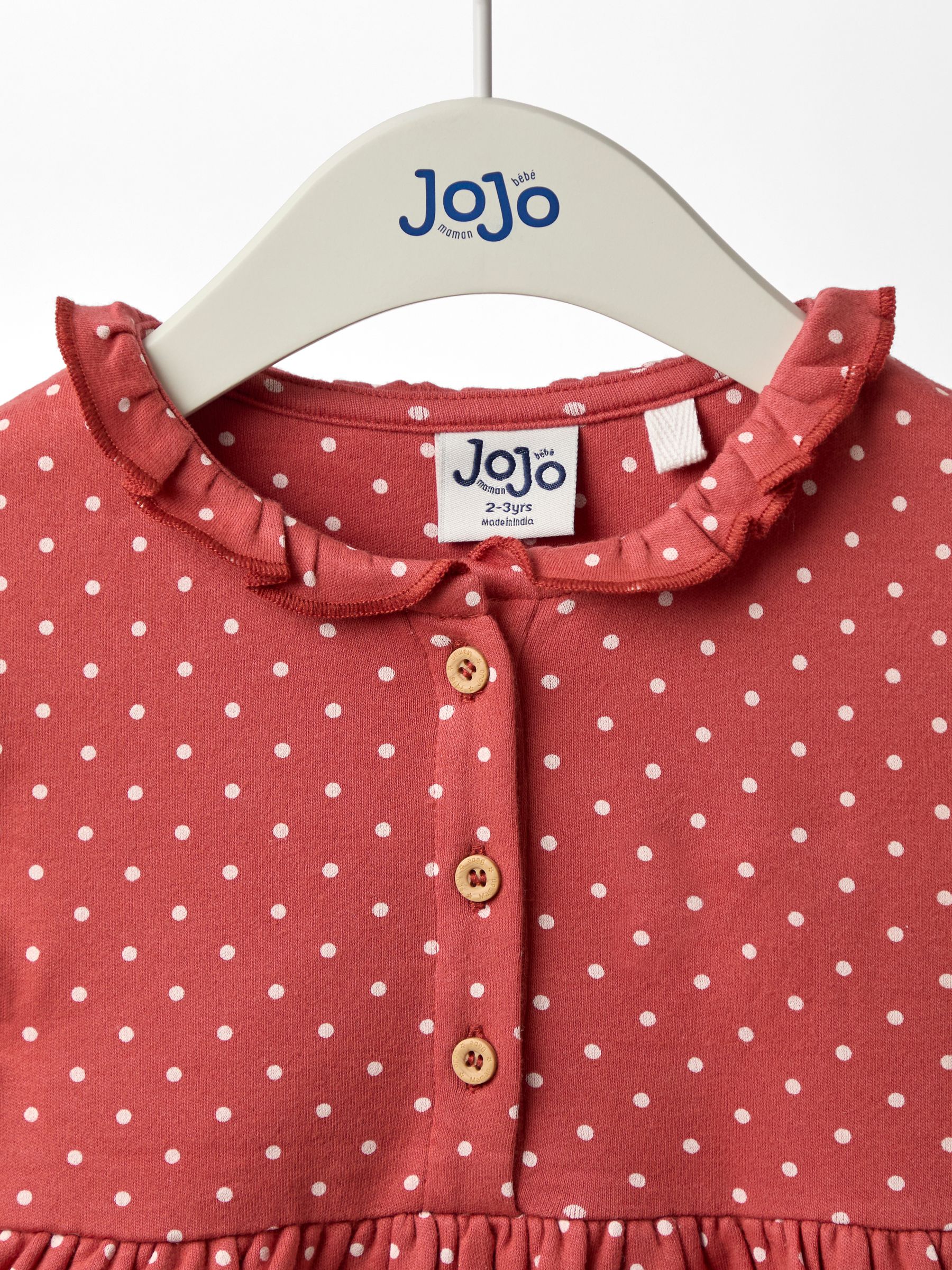 Buy JoJo Maman Bébé Rust Orange Hedgehog Frill Collar Appliqué Dress from the Next UK online shop
