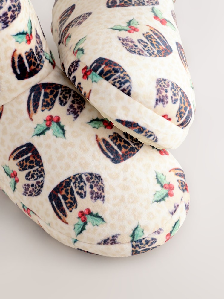 Buy White Pudding - Christmas Boot Slippers from Next Poland