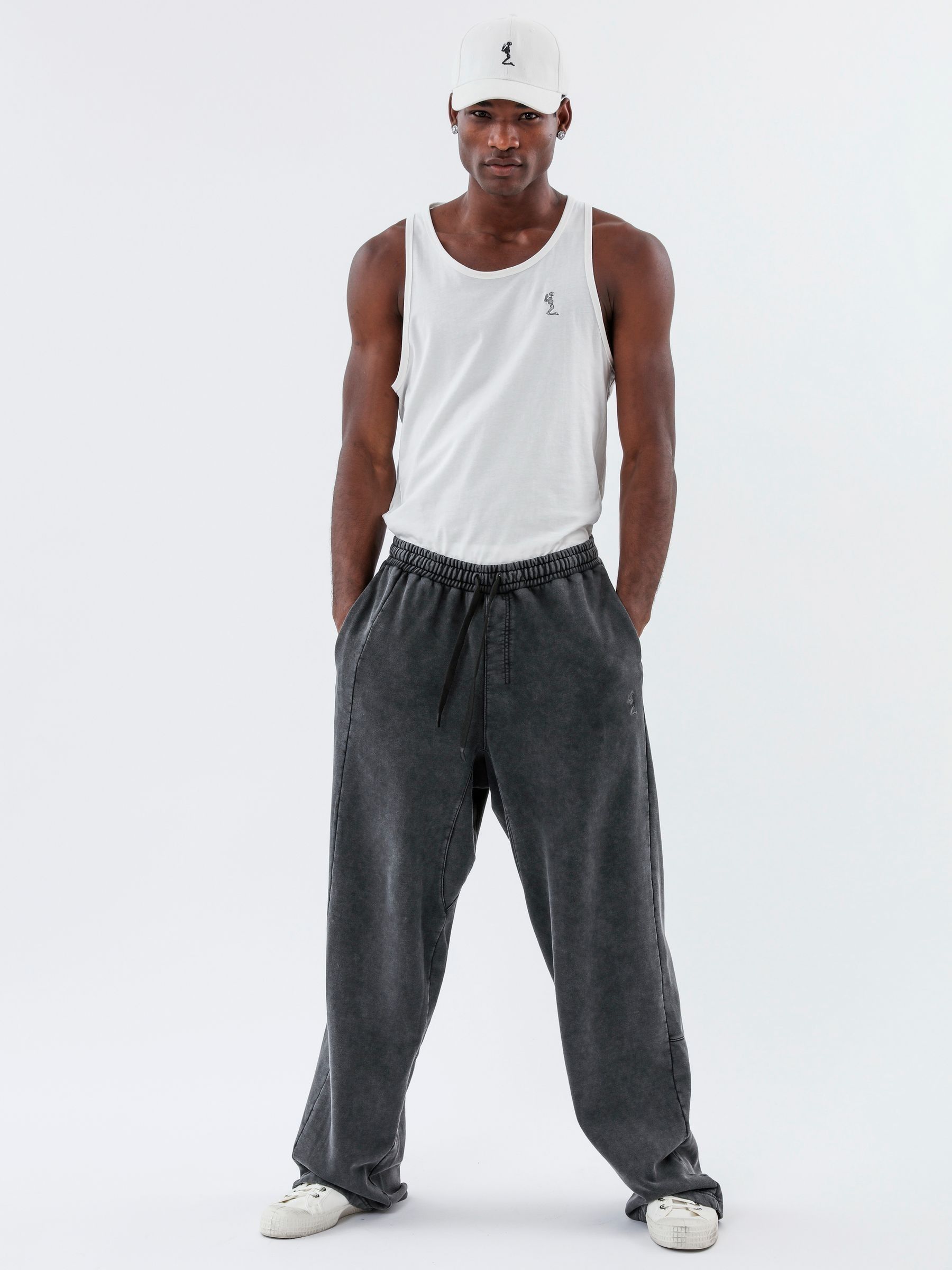 Buy Religion Grey Wide Acid 100% Cotton Joggers from the Buy Religion Grey Wide Acid 100% Cotton Joggers from the