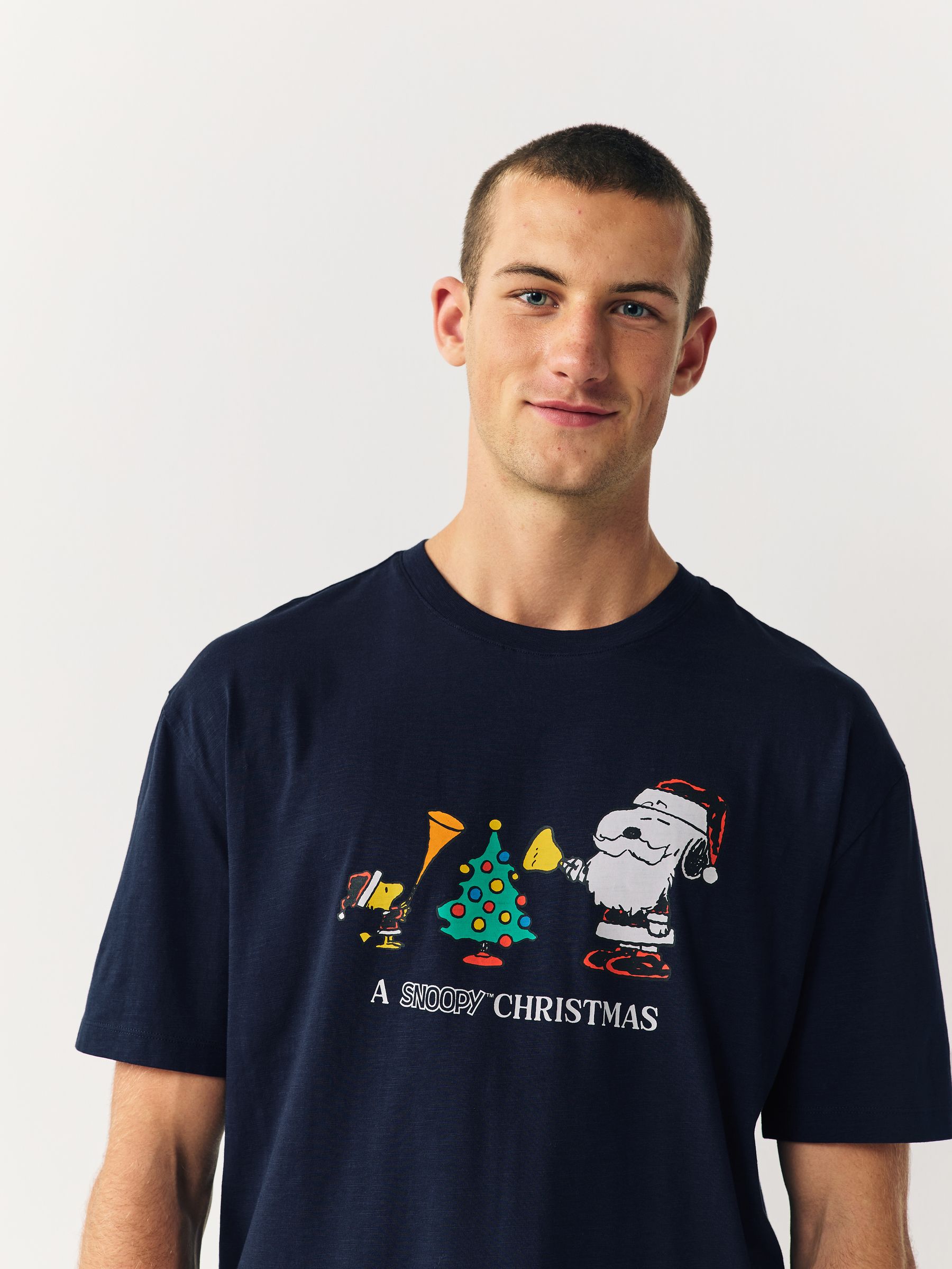 Buy Navy Snoopy Christmas Graphic Print T-Shirt from the Next UK online ...