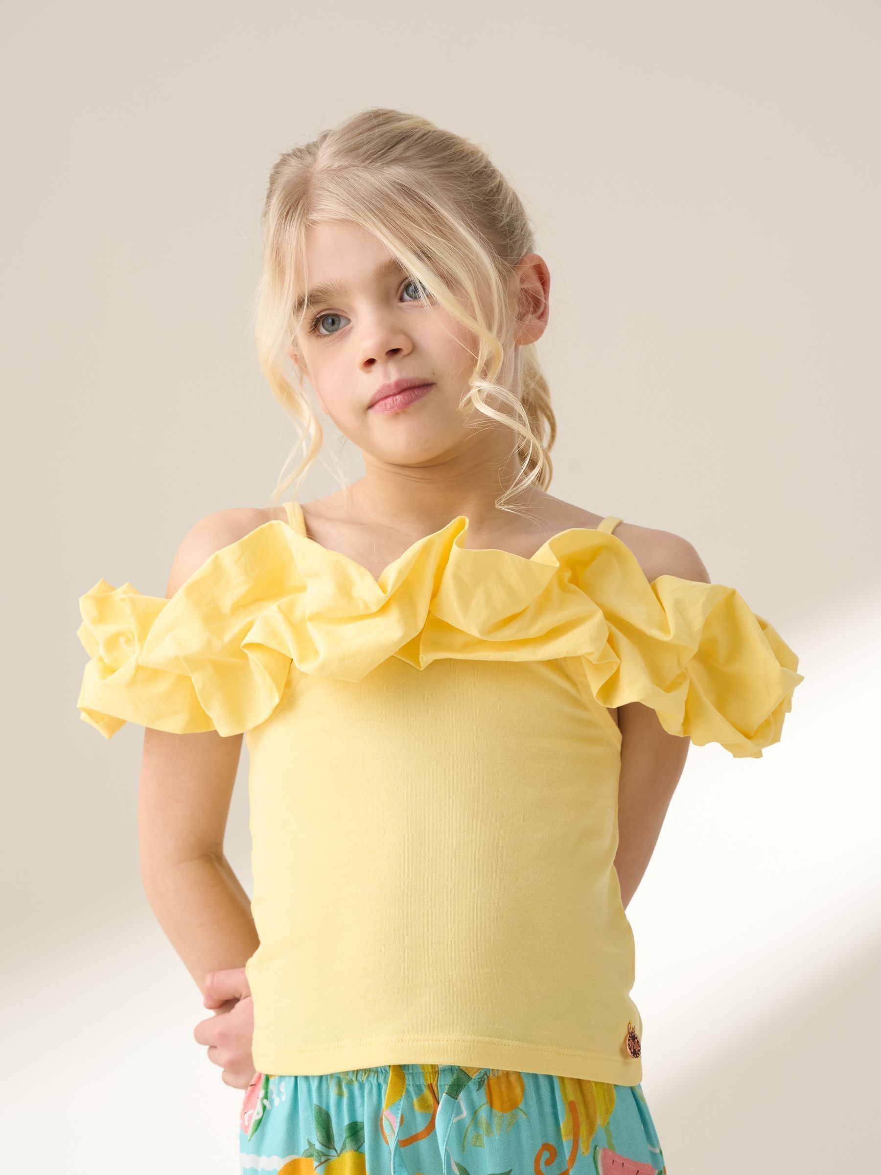 Buy Angel & Rocket Yellow Carrie Ruffle Vest Top from the Next UK ...