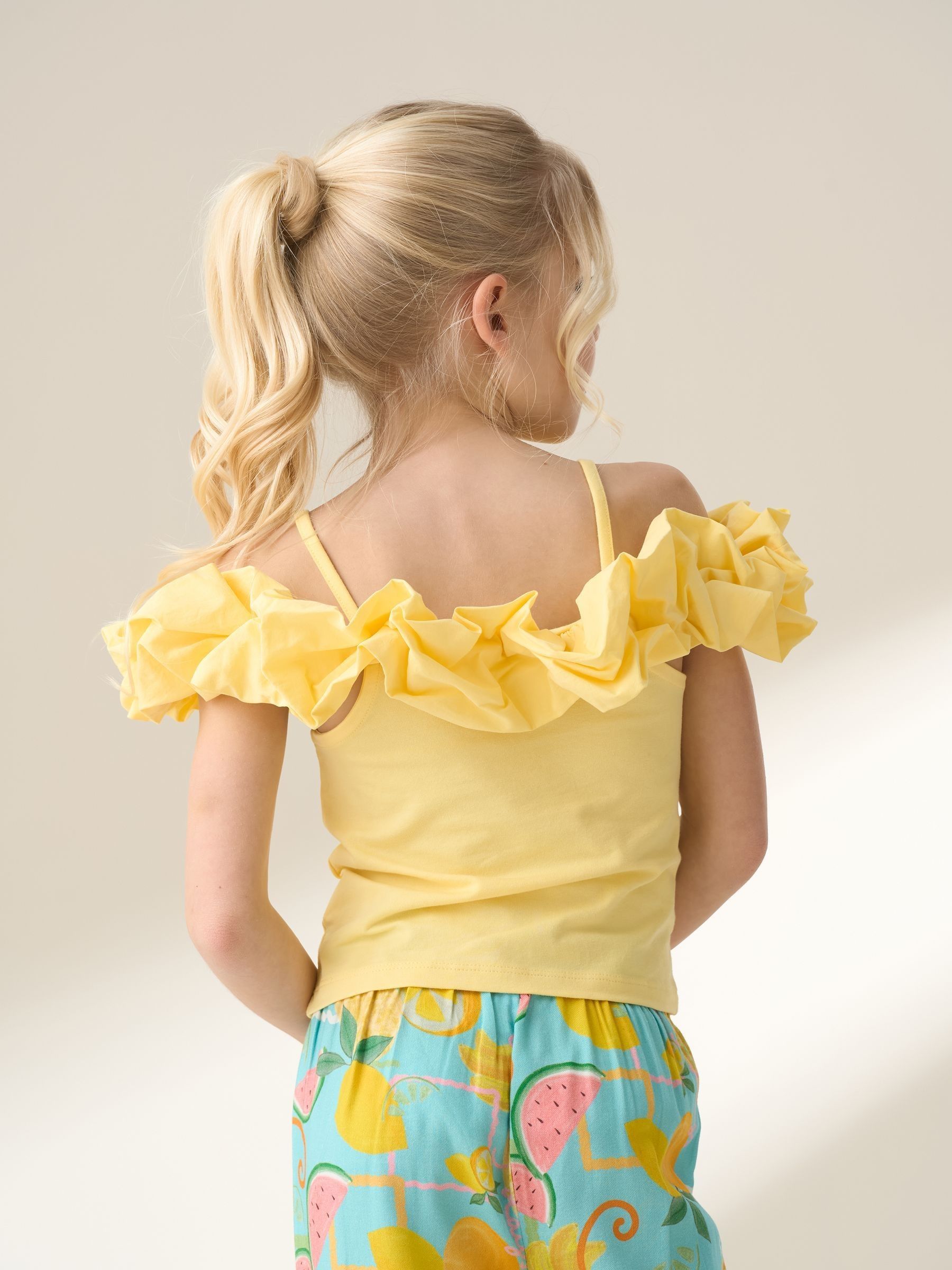 Buy Angel & Rocket Yellow Carrie Ruffle Vest Top from the Next UK ...