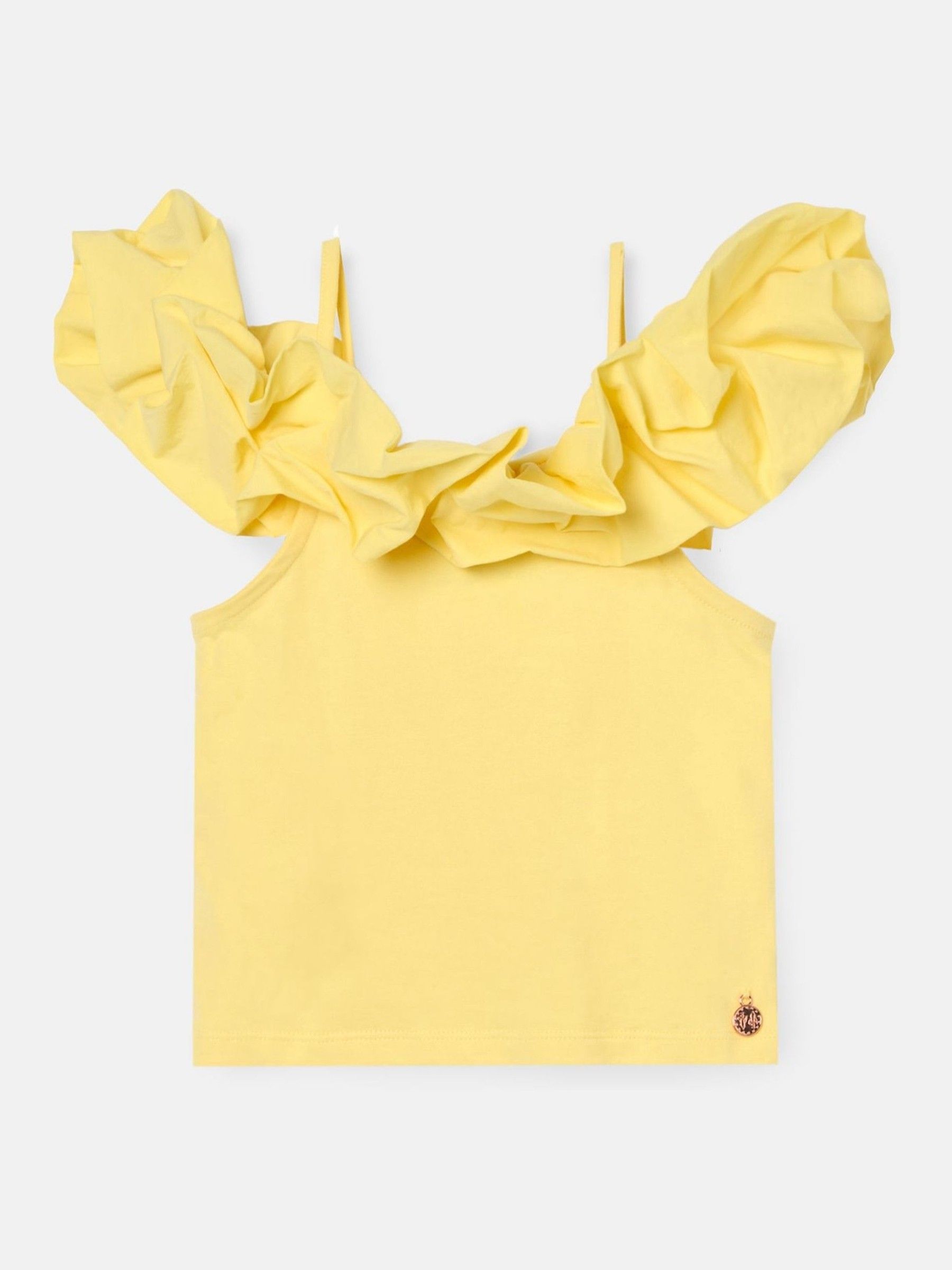 Buy Angel & Rocket Yellow Carrie Ruffle Vest Top from the Next UK ...