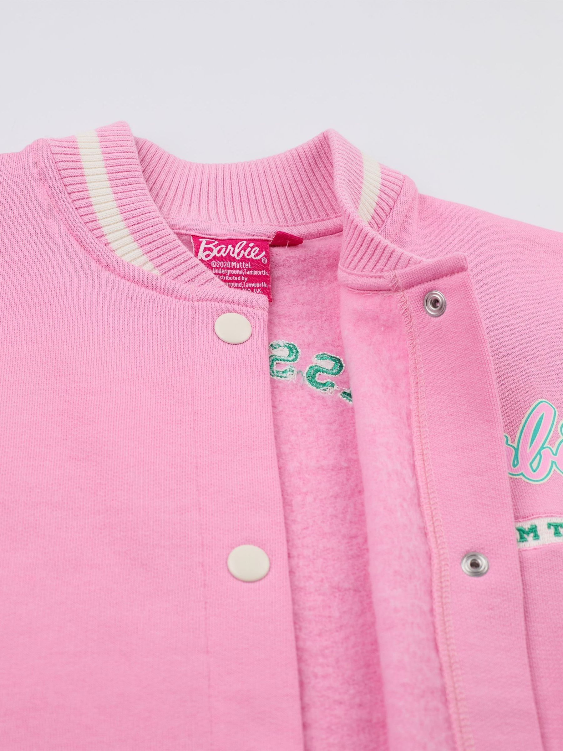Buy Vanilla Underground Pink Barbie Girls Pink Bomber Jacket from the ...