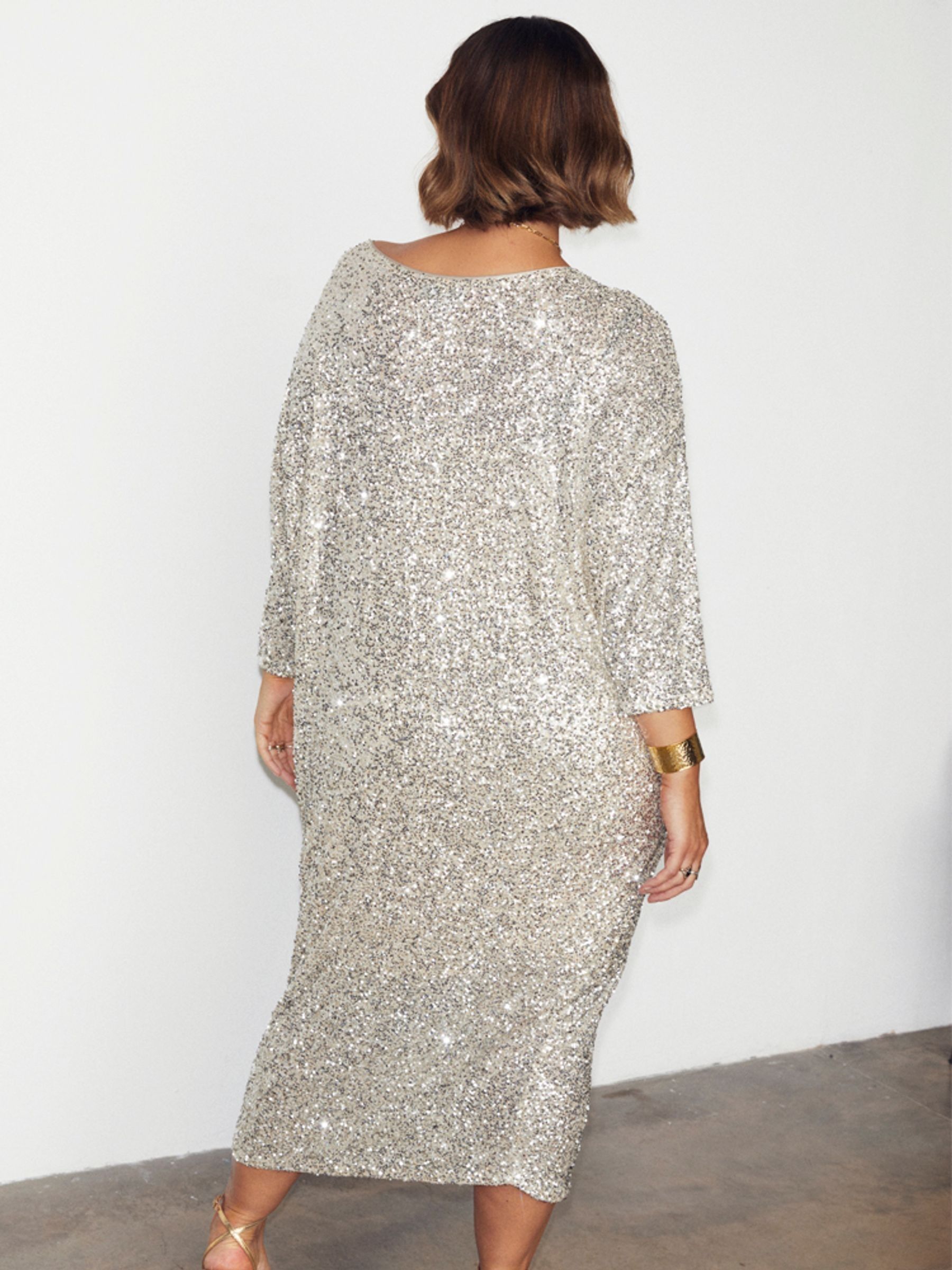 Buy Never Fully Dressed Silver Sequin Jem Dress from the Next UK online ...