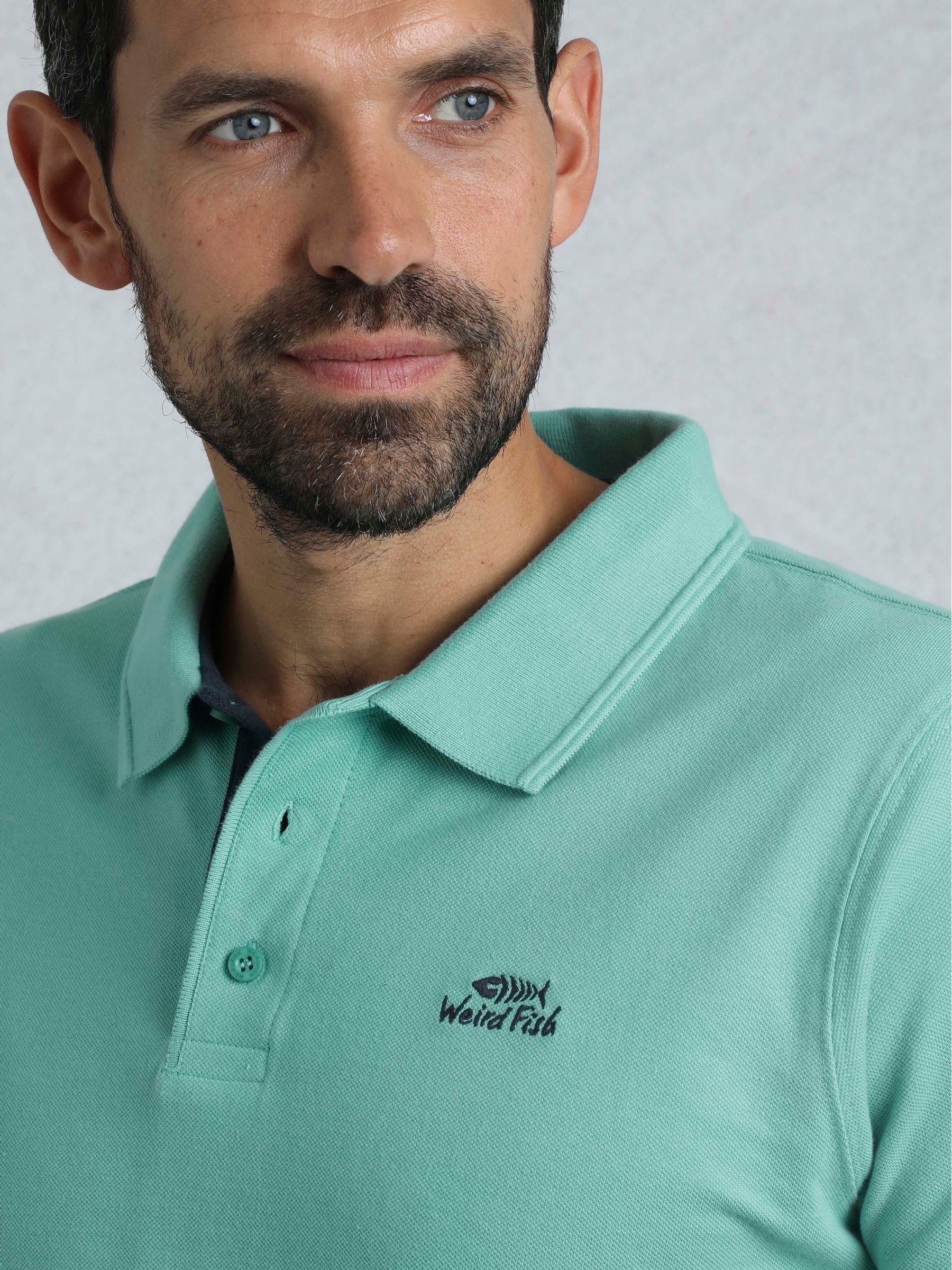 Buy Weird Fish Blue Miles Pique Cotton Polo Shirt from the Next UK ...