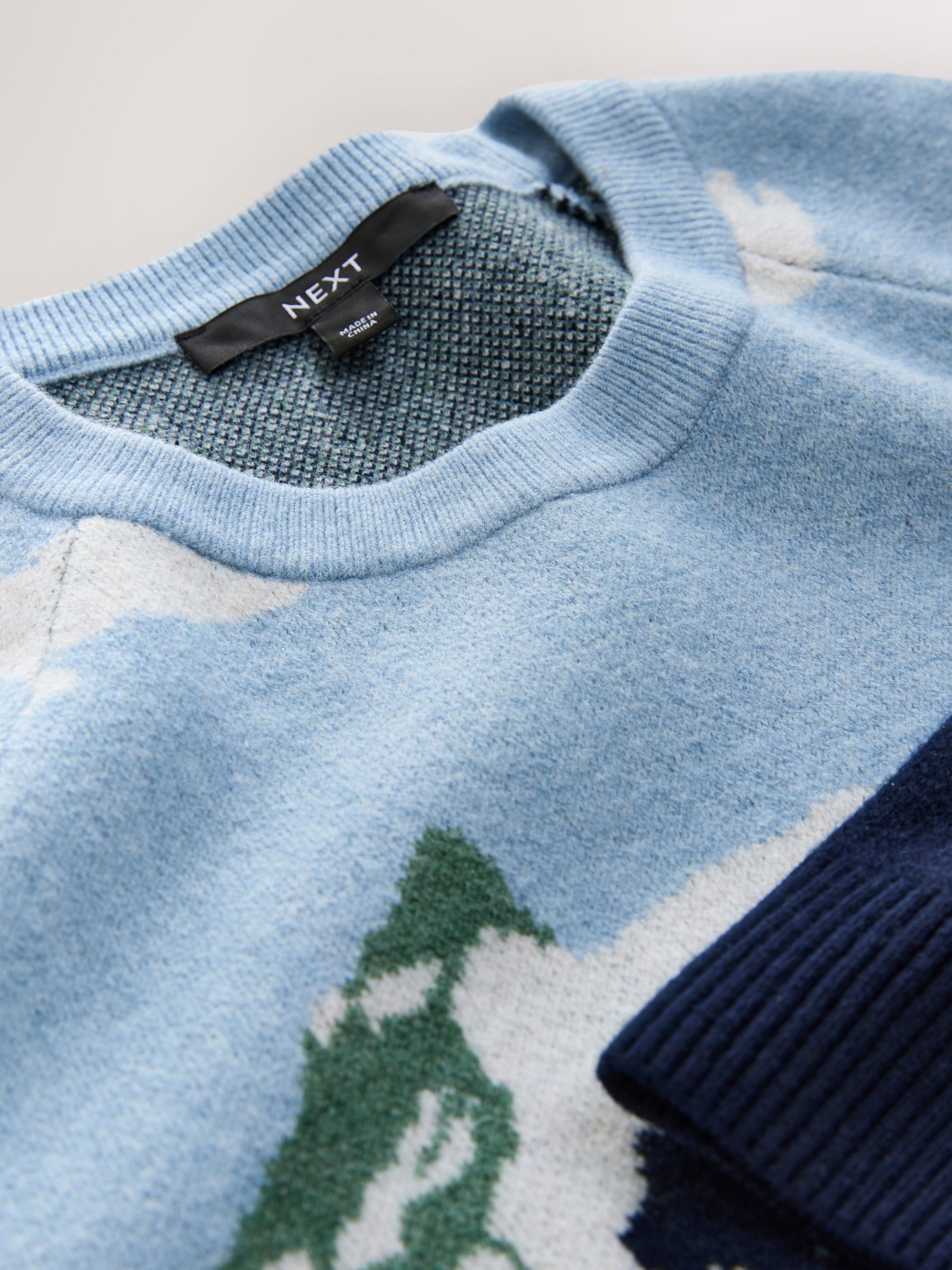 Buy Multi Landscape Scene Supersoft Crew Neck Long Sleeve Jumper from ...