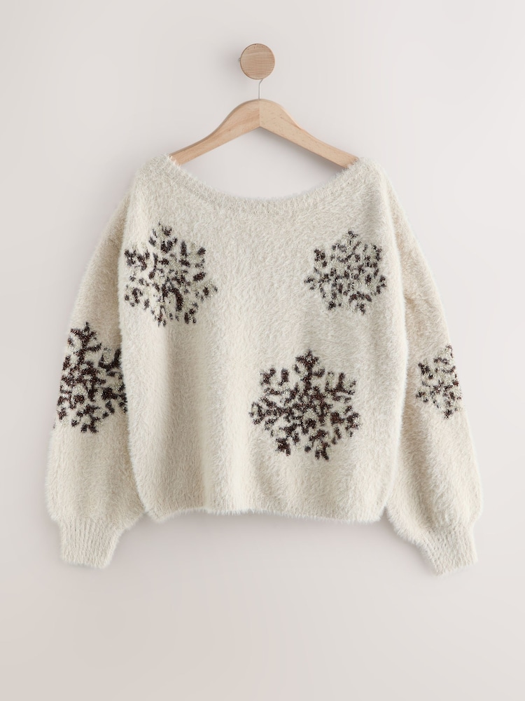 grey snowflake jumper