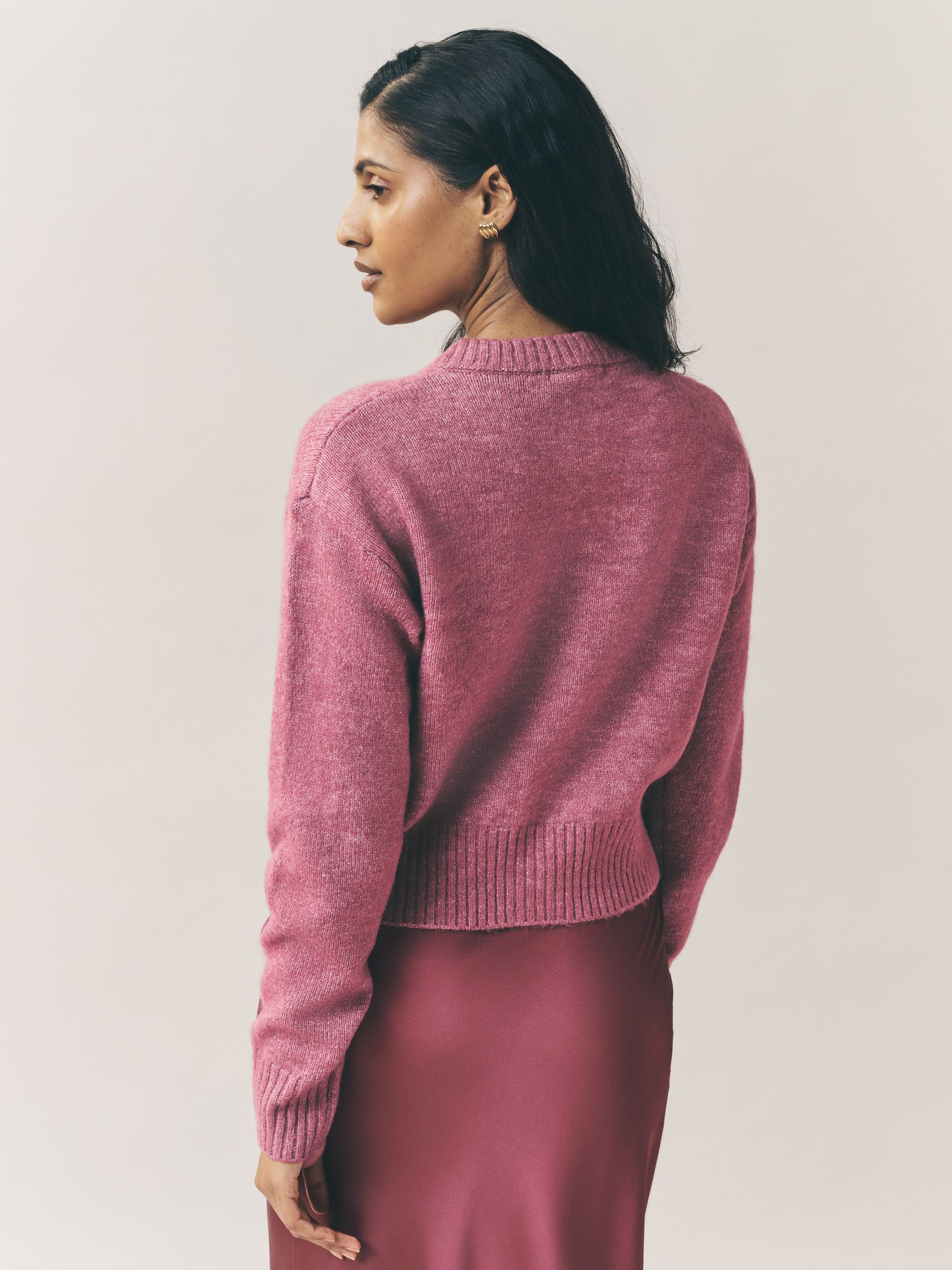 Buy Pink Bows Crew Neck Knitted Cardigan from Next Netherlands